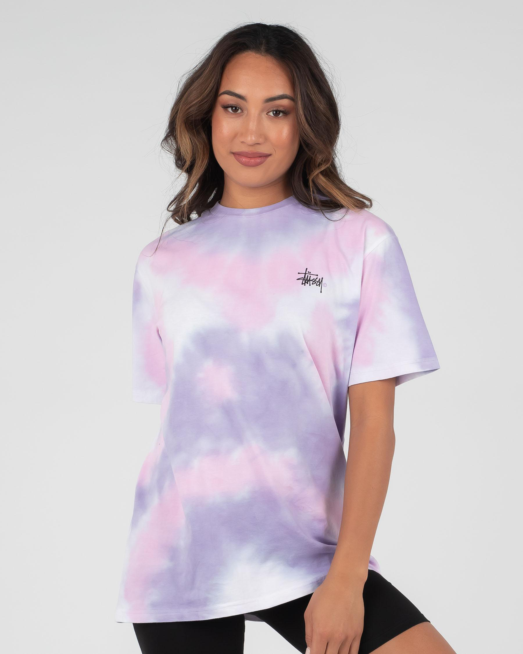 Shop Stussy Verna Tie Dye T-Shirt In Mauve - Fast Shipping & Easy ...