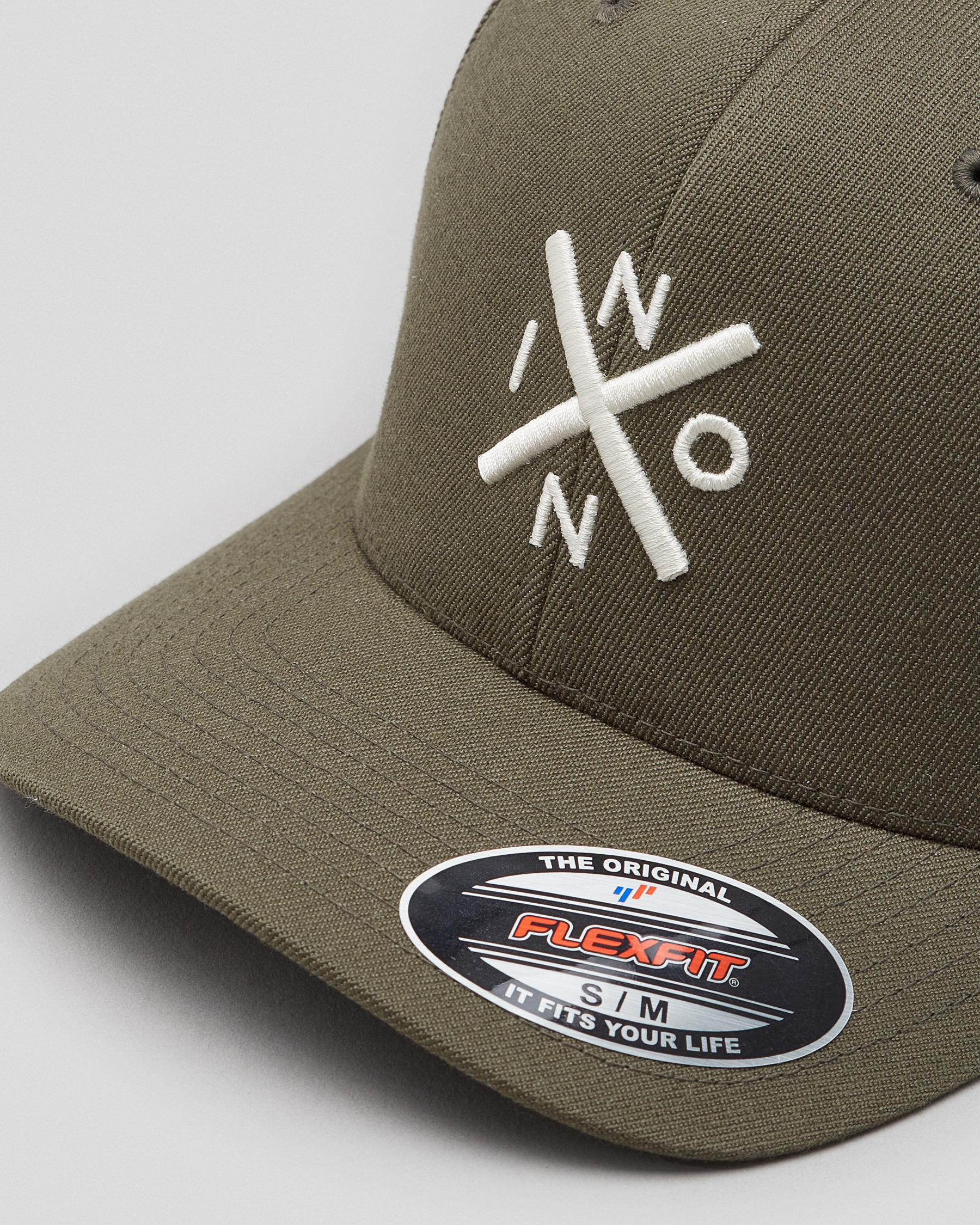 Shop Nixon Exchange Flexfit Cap In Olive/ Taupe - Fast Shipping & Easy ...