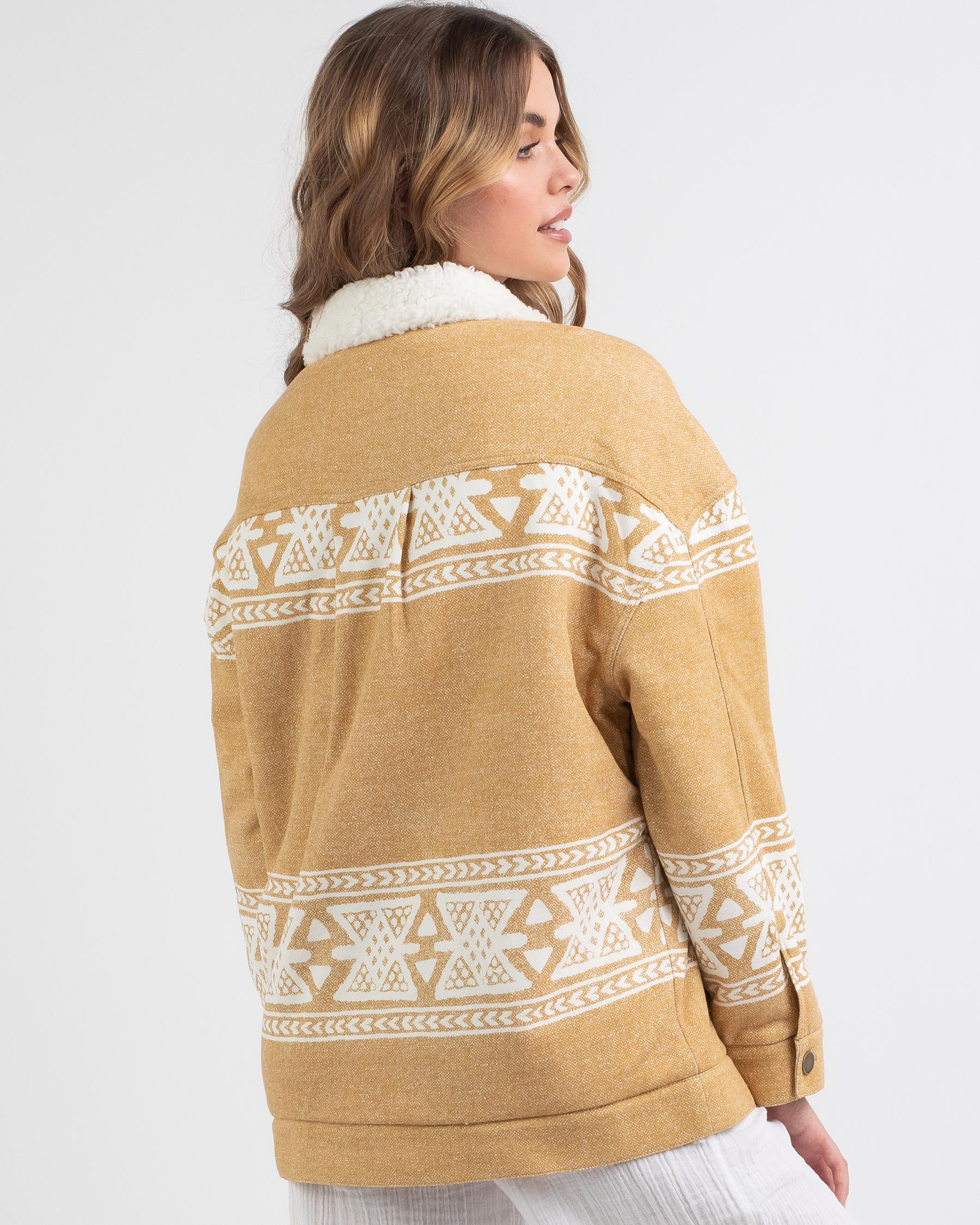 Shop Billabong Gold Dust Jacket In Mustard - Fast Shipping & Easy ...