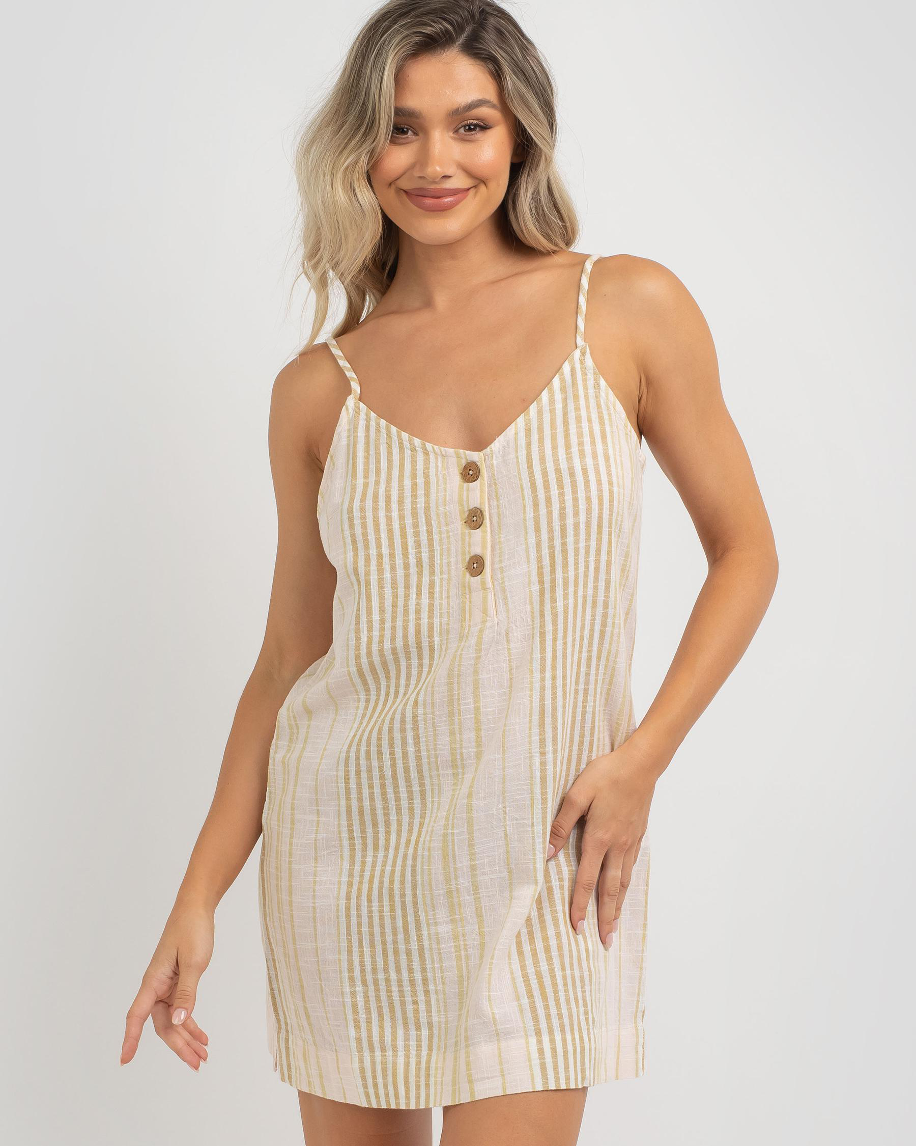 Shop Rip Curl Classic Surf Dress In Tan - Fast Shipping & Easy Returns ...