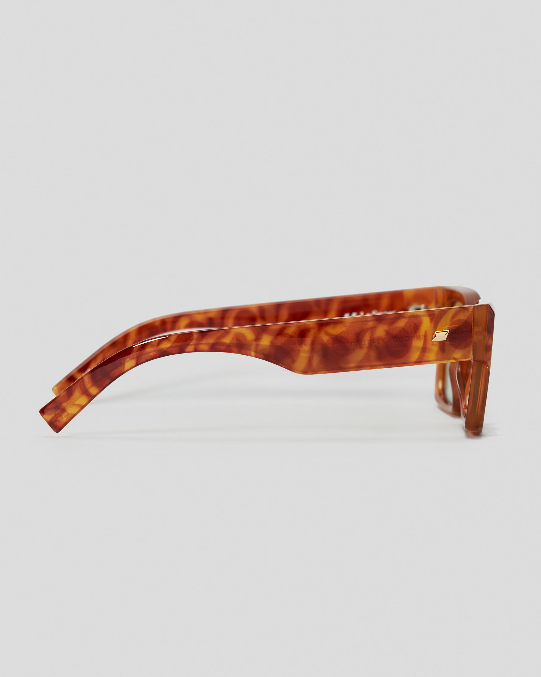 Shop Le Specs Shmood Sunglasses In Amber Haze/moss Tint - Fast Shipping ...