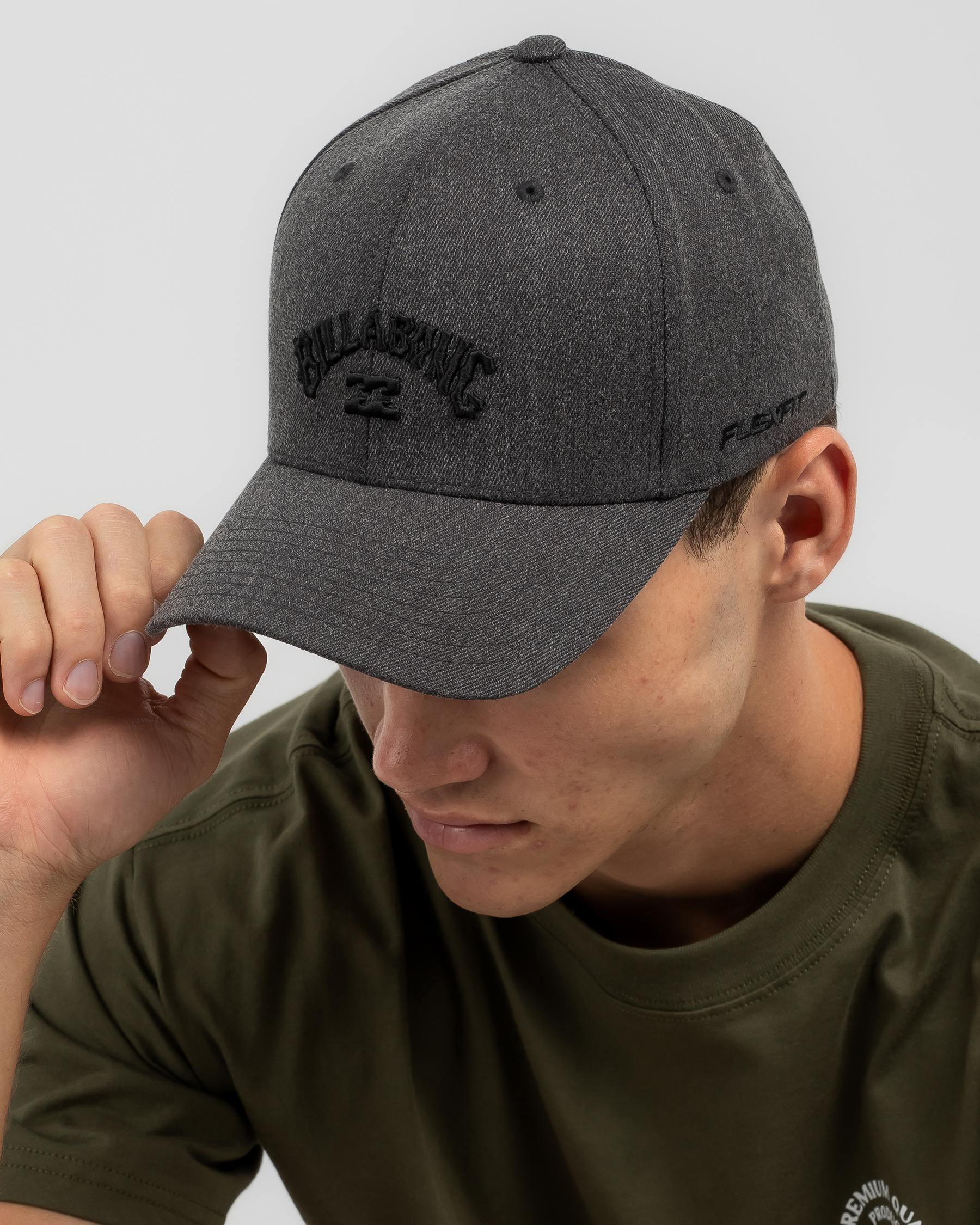 Shop Billabong Arch Flexfit Cap In Dark Grey Heather - Fast Shipping ...