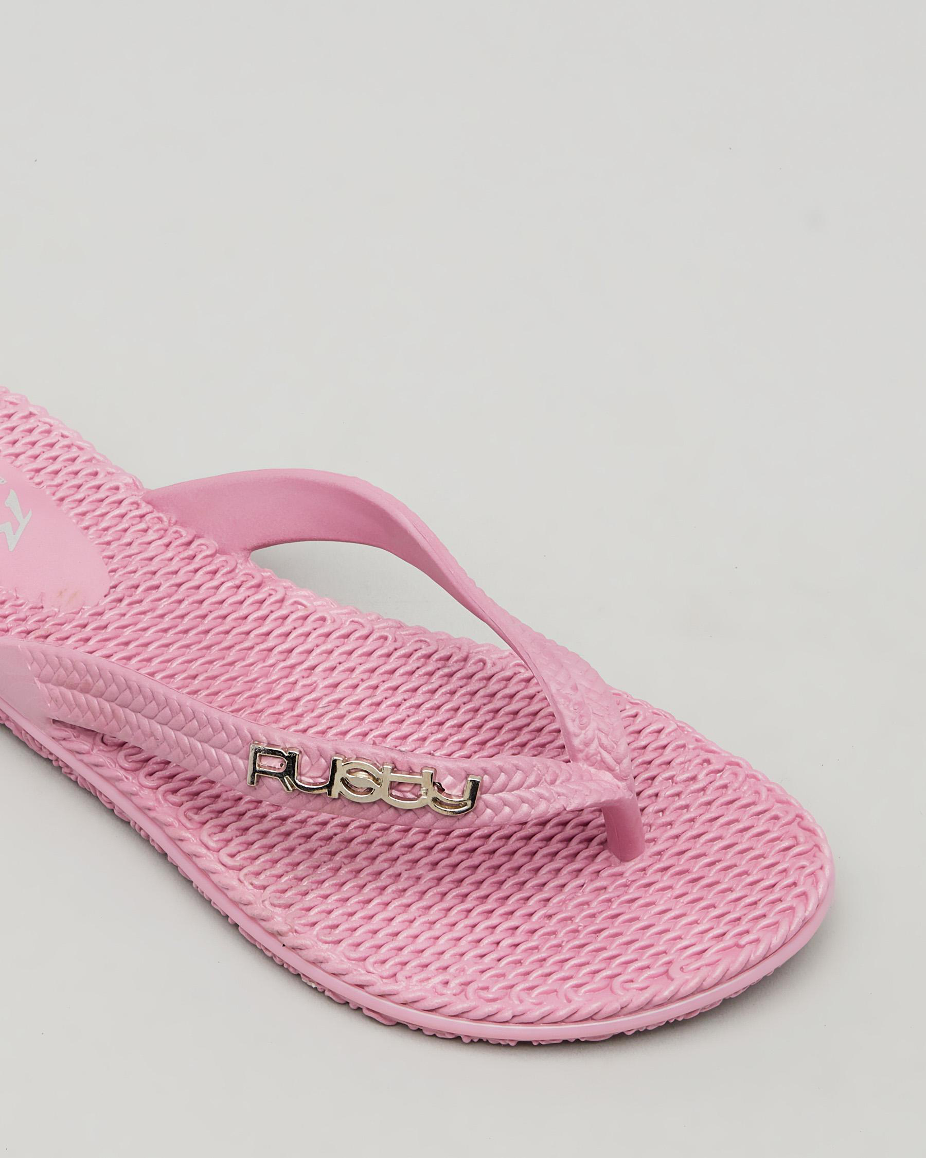 Shop Rusty Girls' Flippin' Thongs In Heather Rose - Fast Shipping ...