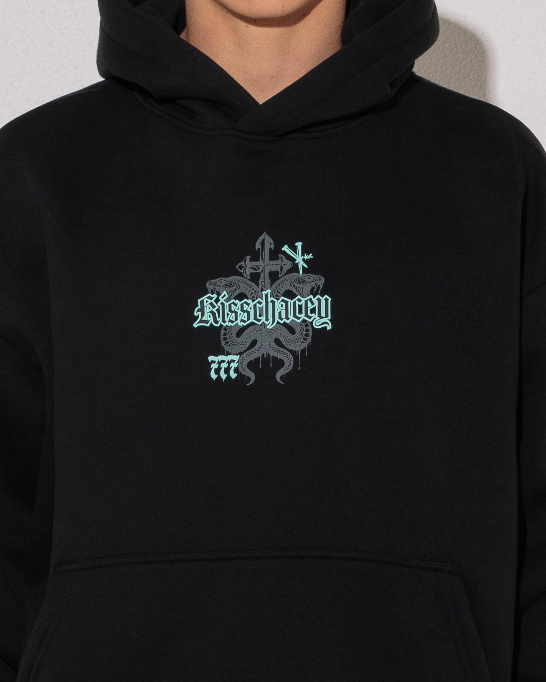 Shop Kiss Chacey Despair Oversized Hoodie In Anthracite Black - Fast ...
