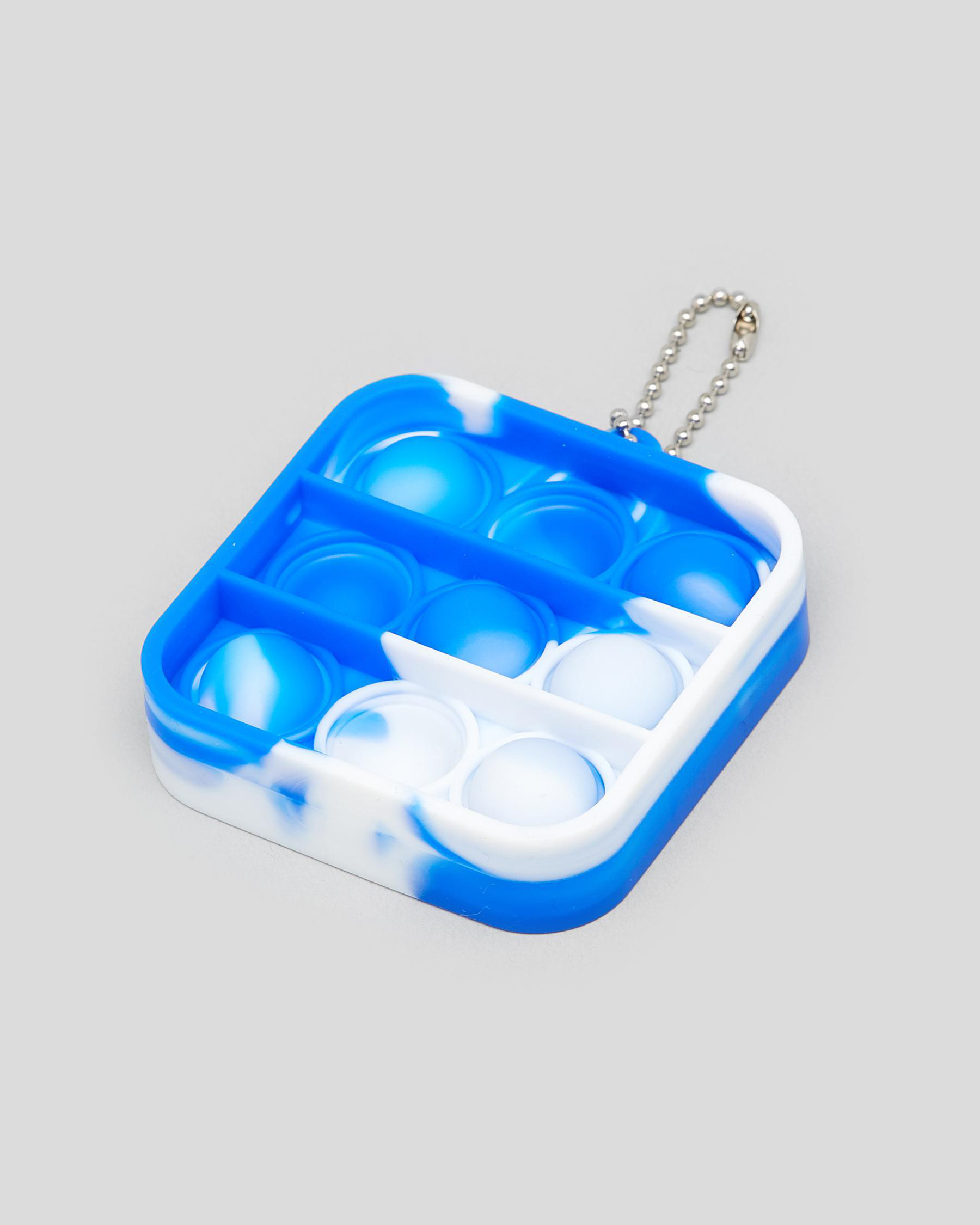 Shop Karyn In LA Push Pop Bubble Keyring In Blue/white - Fast Shipping ...