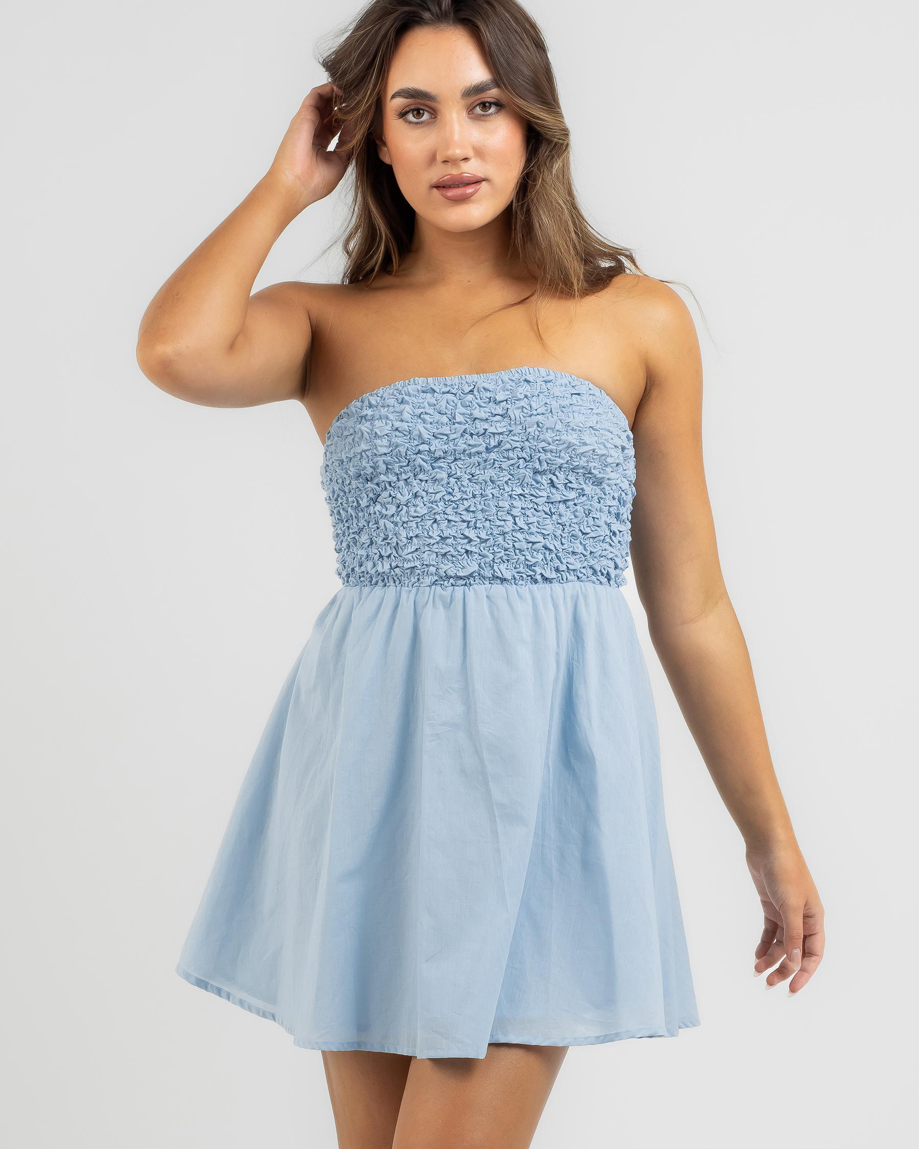 Shop Mooloola Ashlyn Dress In Baby Blue - Fast Shipping & Easy Returns ...