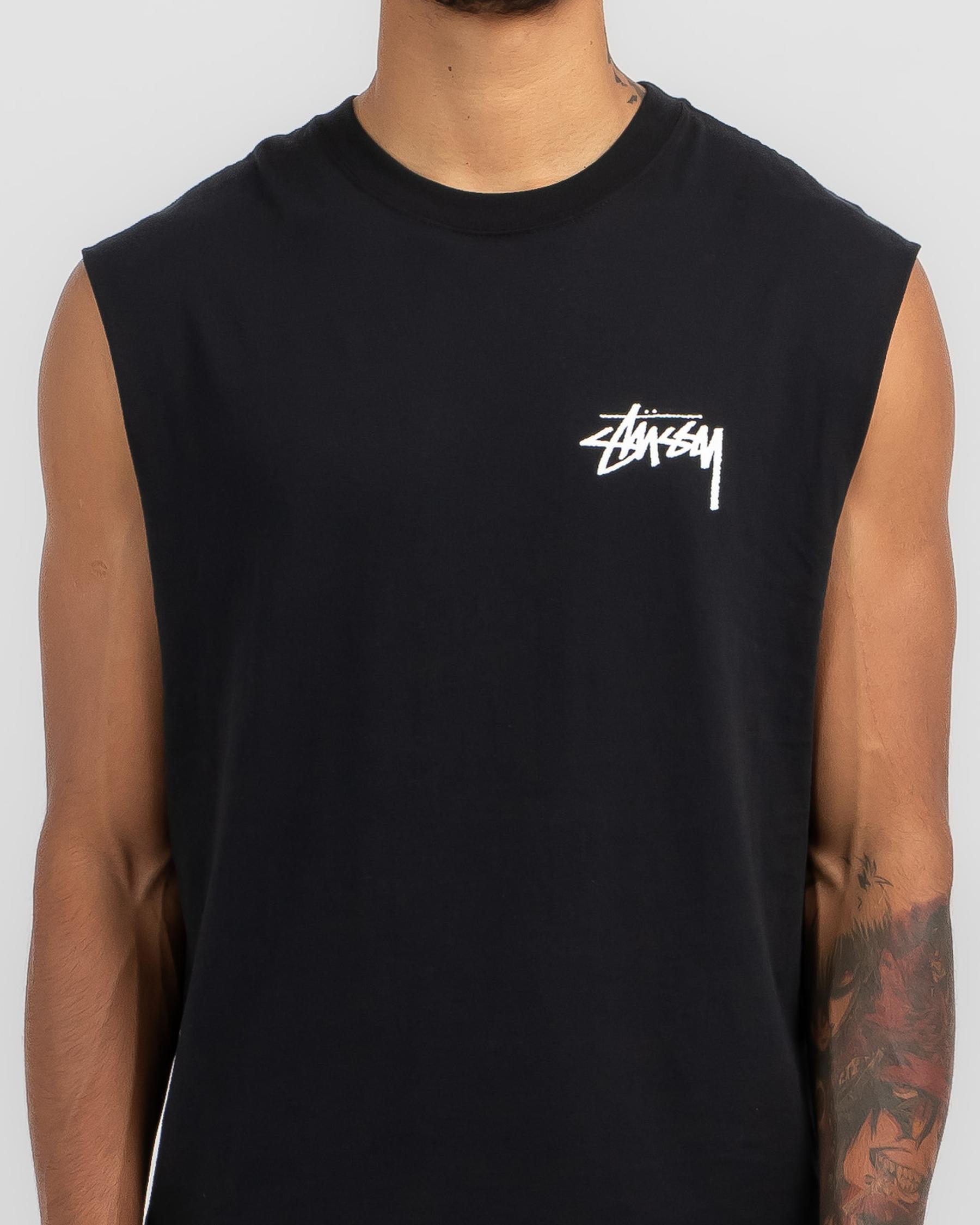 Shop Stussy No. 4 Muscle Tank In Black - Fast Shipping & Easy Returns ...