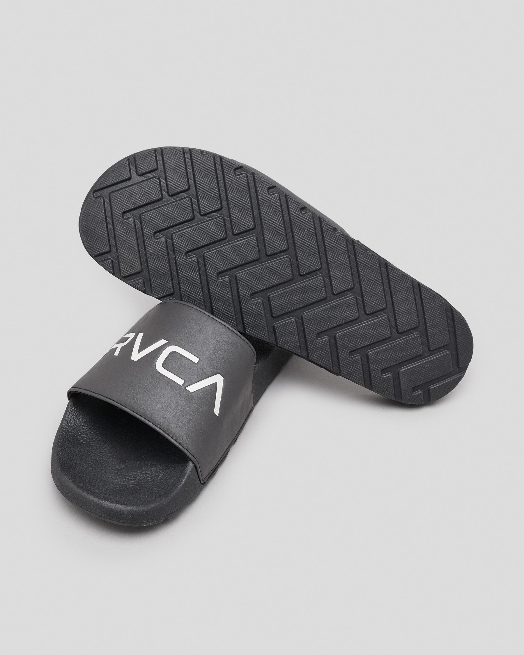 RVCA Sport Slides In Black/white | City Beach Australia