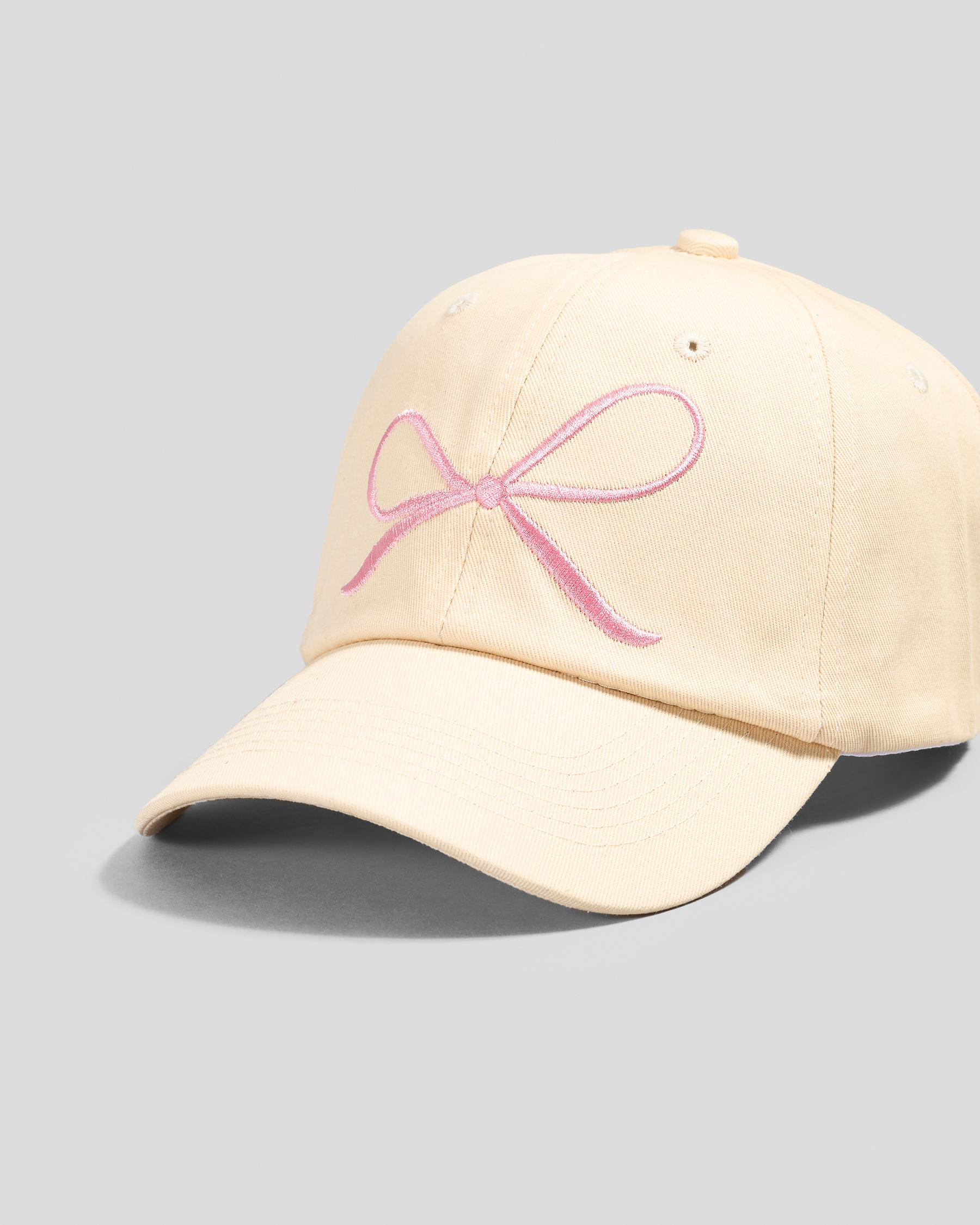 Shop Ava And Ever Bow Cap In Beige - Fast Shipping & Easy Returns ...