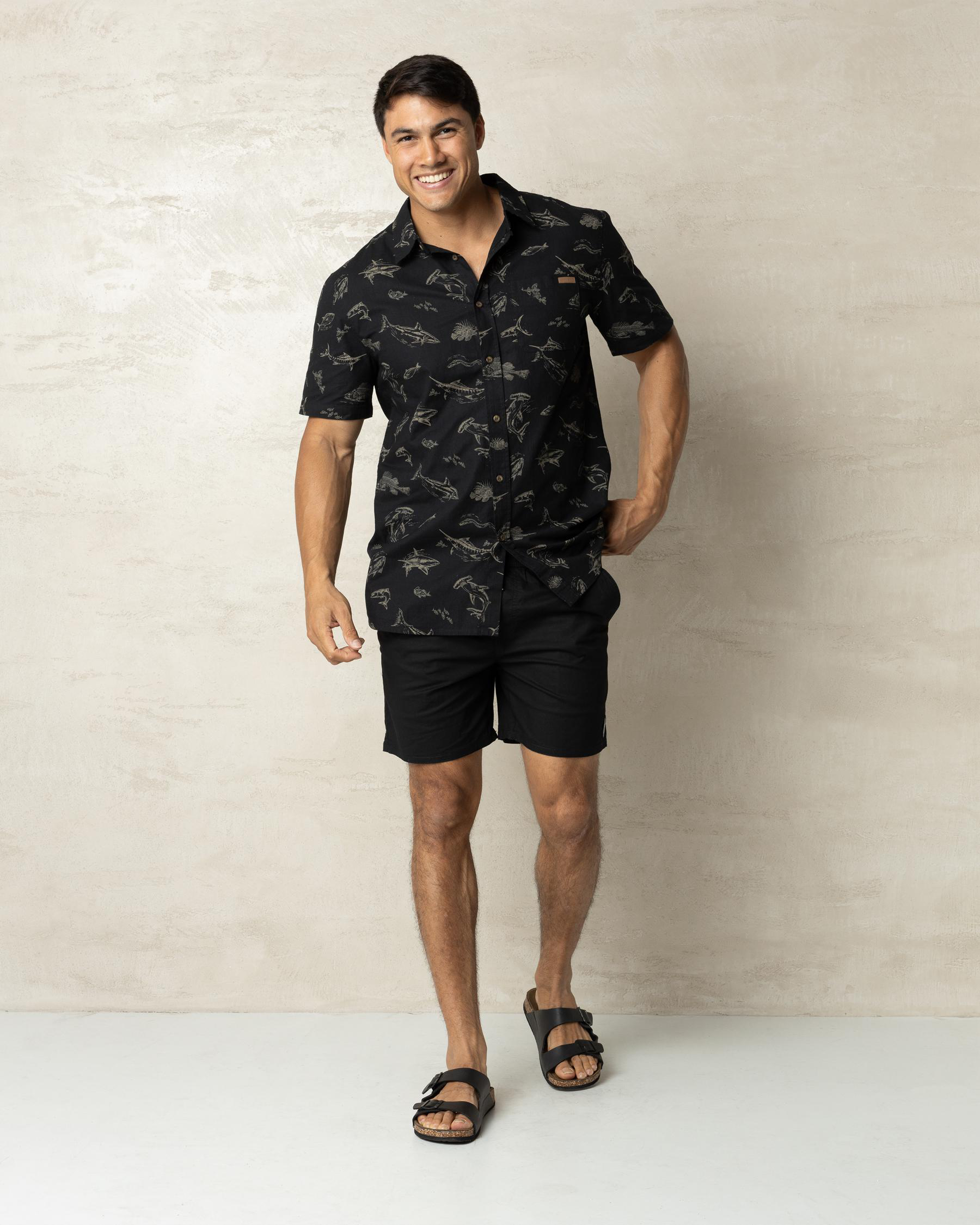 Shop Salty Life Gradual Elastic Waist Shorts In Washed Black - Fast ...