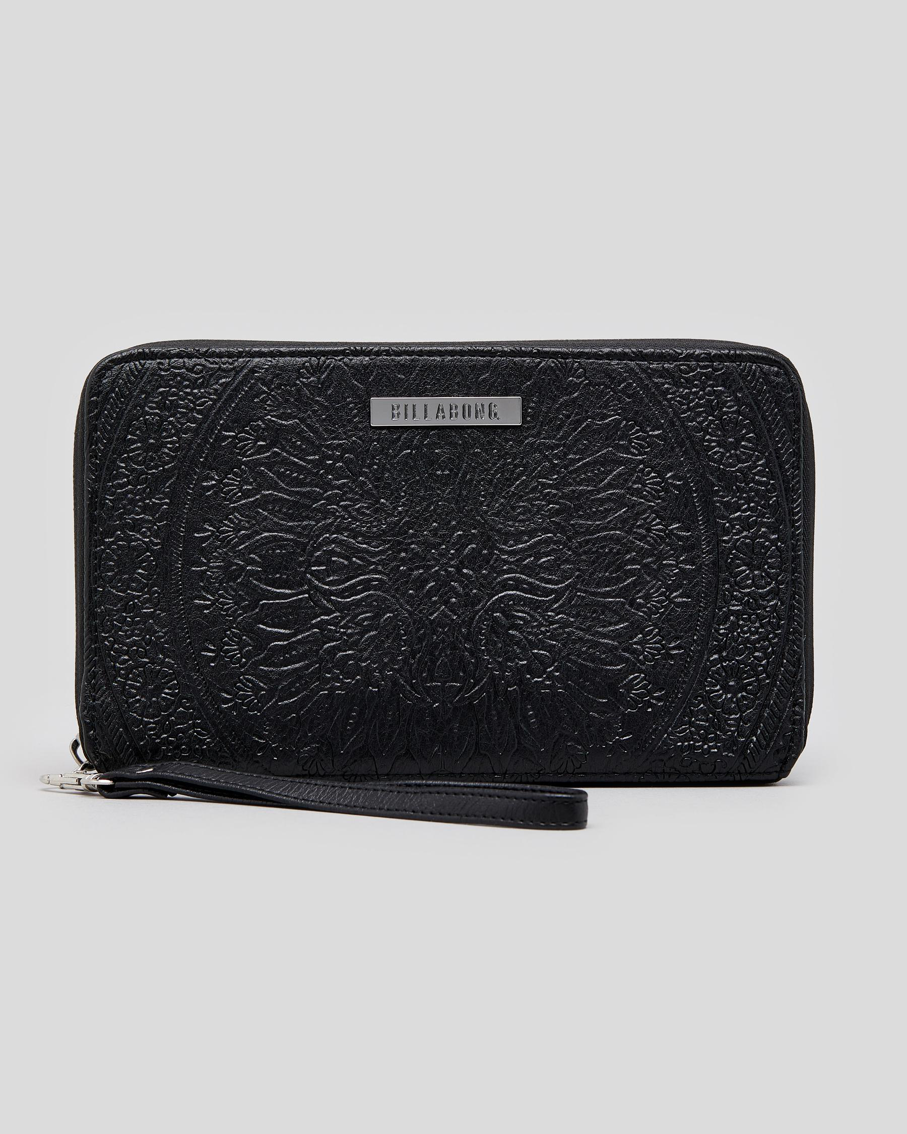 Shop Billabong Dawn Break Travel Wallet In Black - Fast Shipping & Easy ...