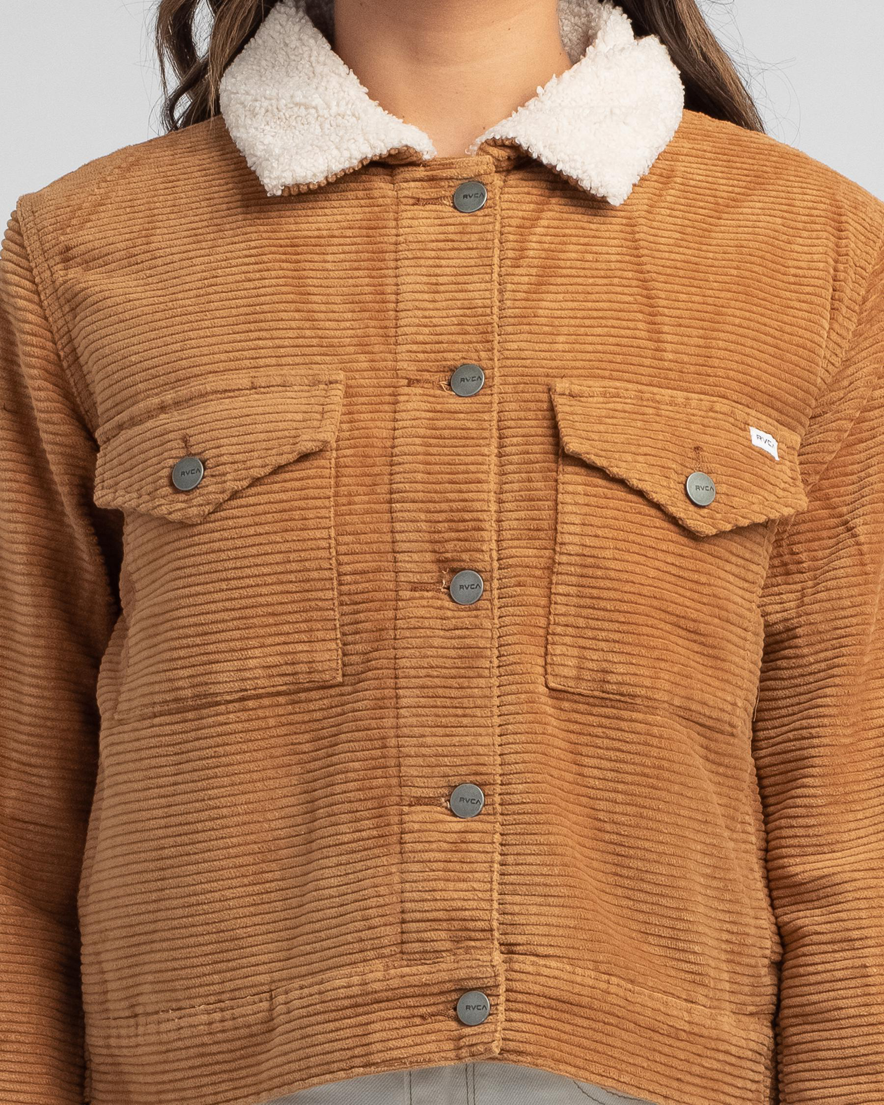 Shop RVCA Roy Jacket In Camel - Fast Shipping & Easy Returns - City ...
