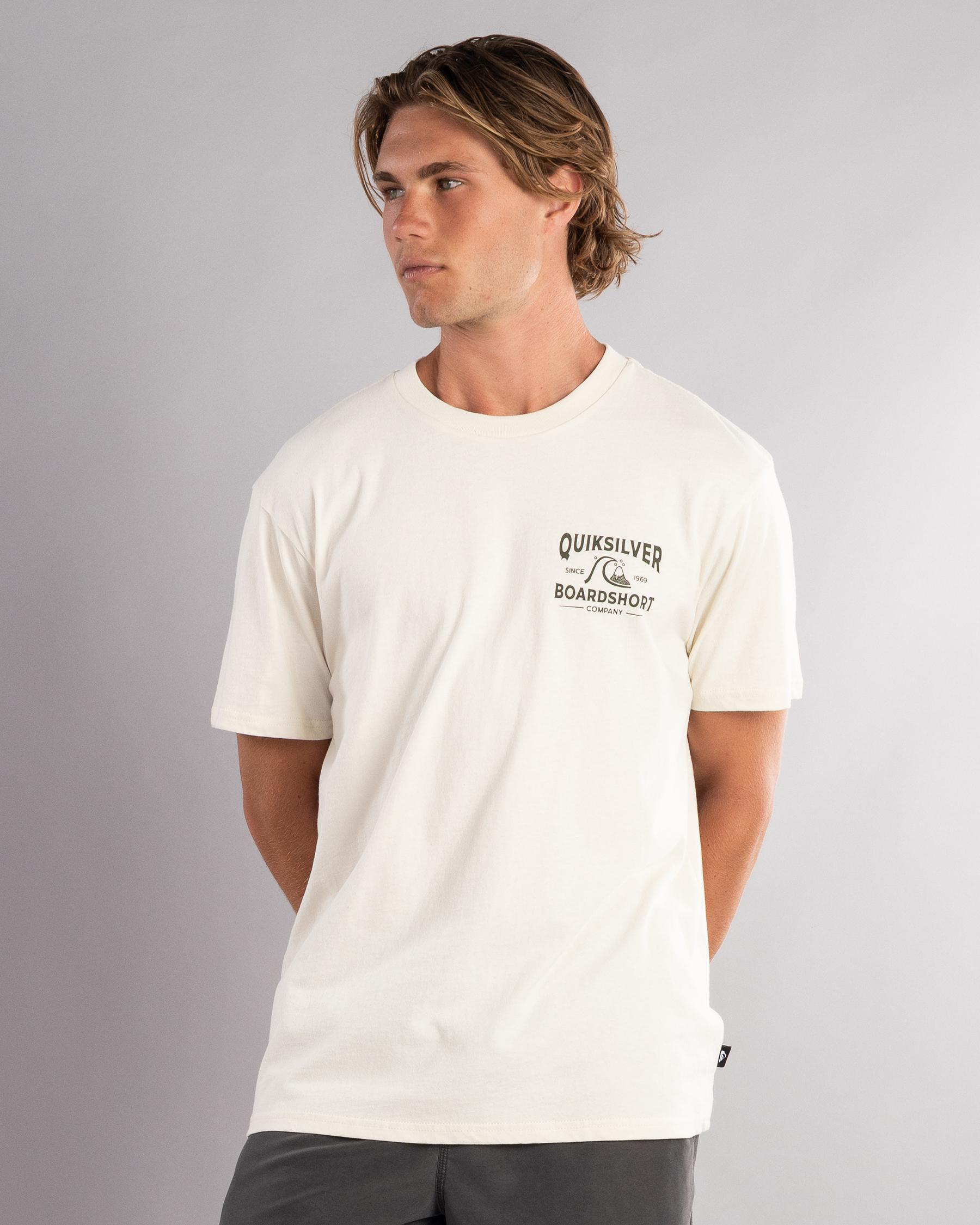 Shop Quiksilver Odd Balls T-Shirt In Bone White - Fast Shipping & Easy ...