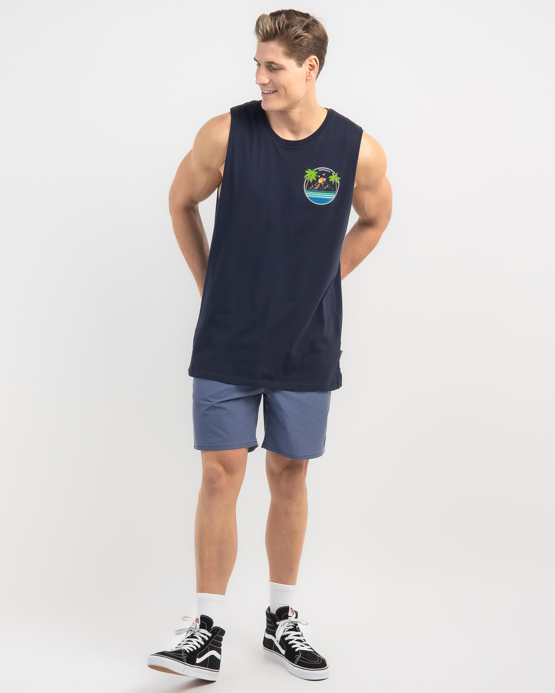 Shop Skylark Coastal Muscle Tank In Navy - Fast Shipping & Easy Returns ...