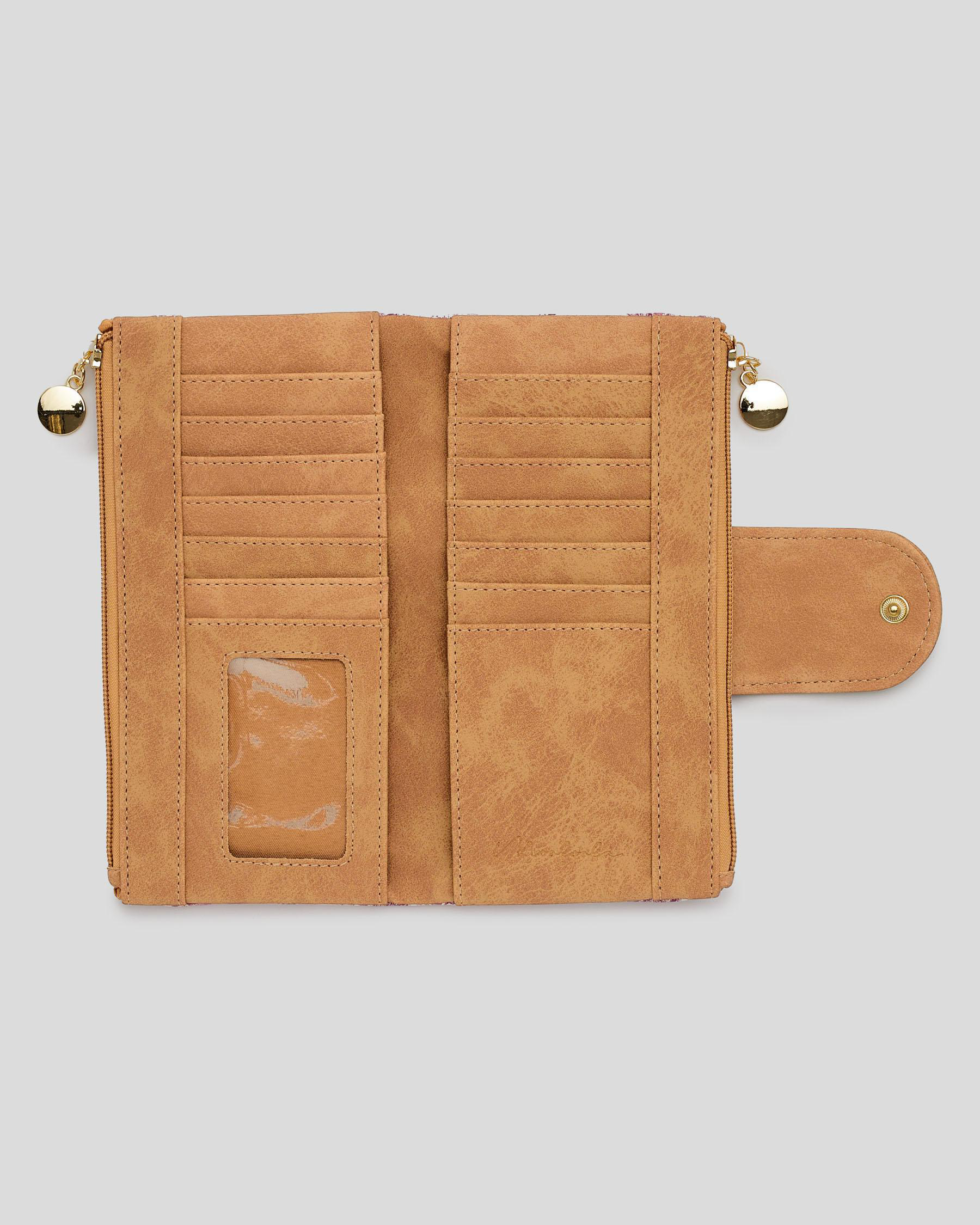 Shop Mooloola Salena Jewel Wallet In Pink/tan - Fast Shipping & Easy ...