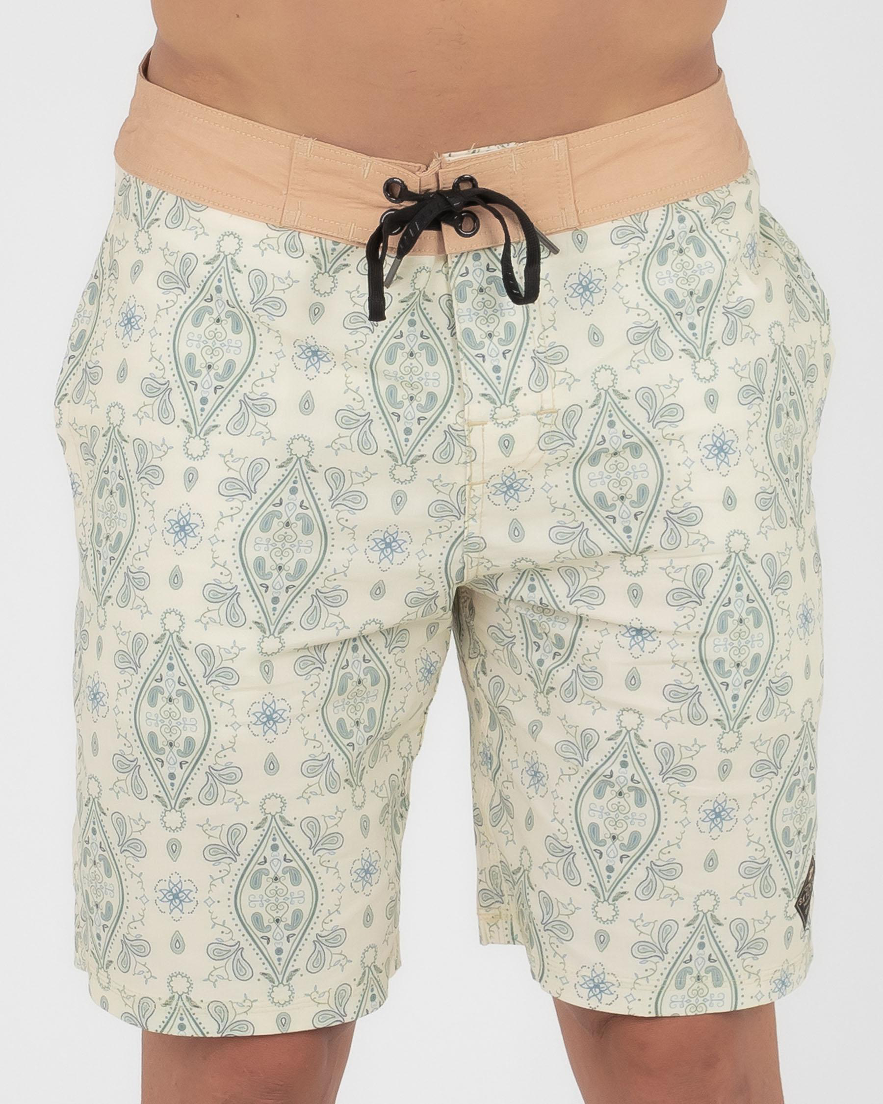 Shop Skylark Temple Board Shorts In Off White - Fast Shipping & Easy ...