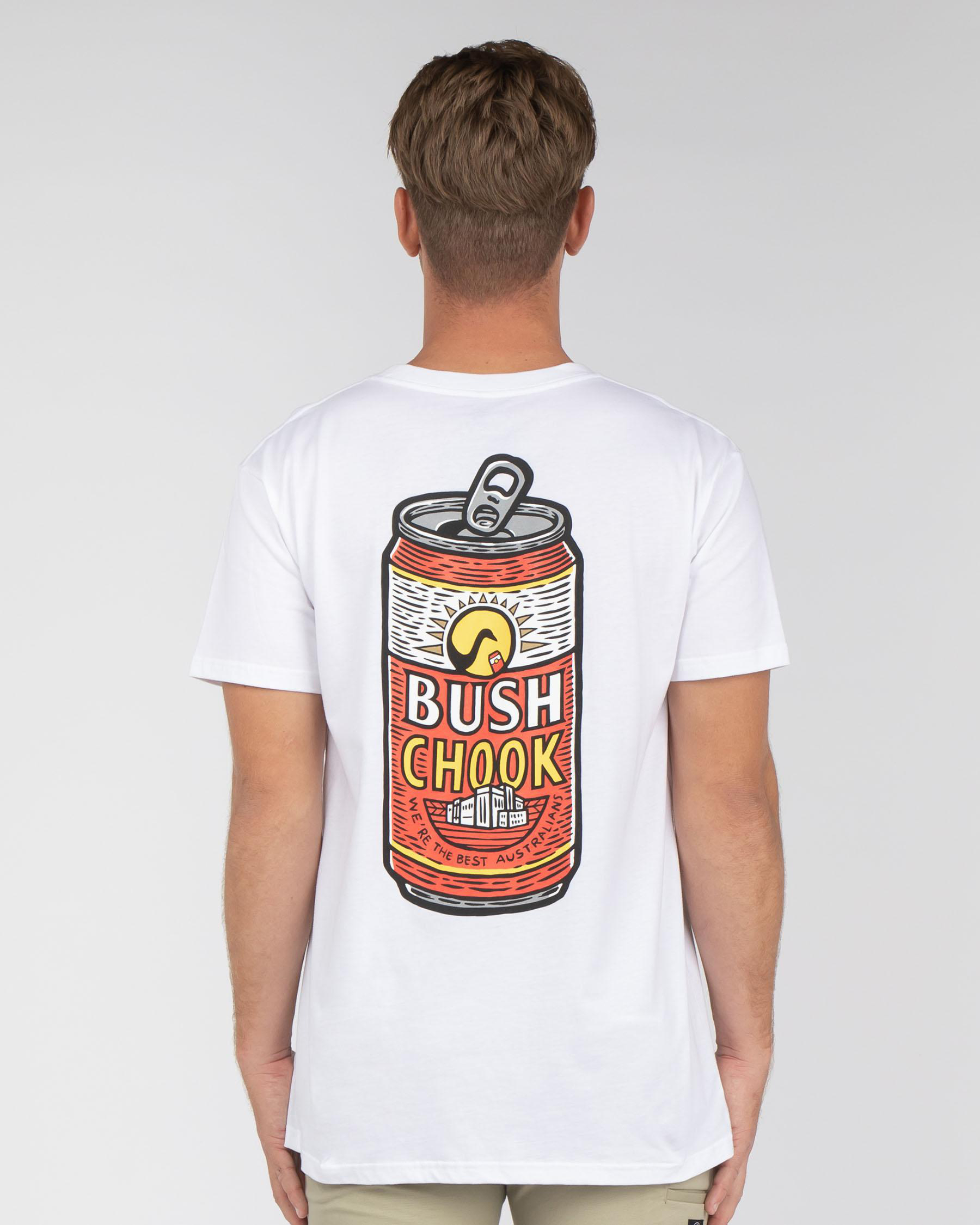 Shop Bush Chook Chook Relief T-Shirt In White - Fast Shipping & Easy ...