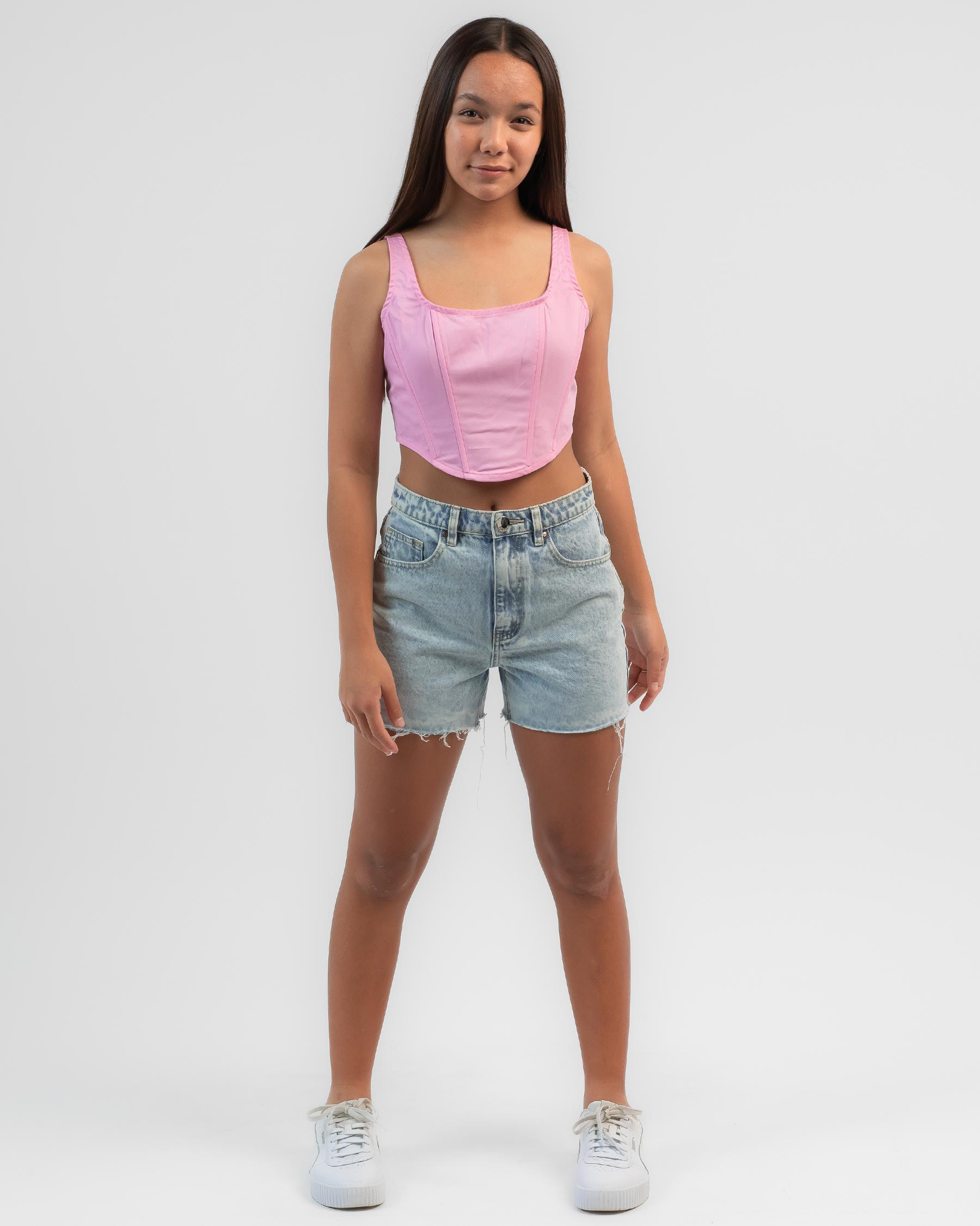 Shop Ava And Ever Girls' Montero Corset Top In Light Pink - Fast ...