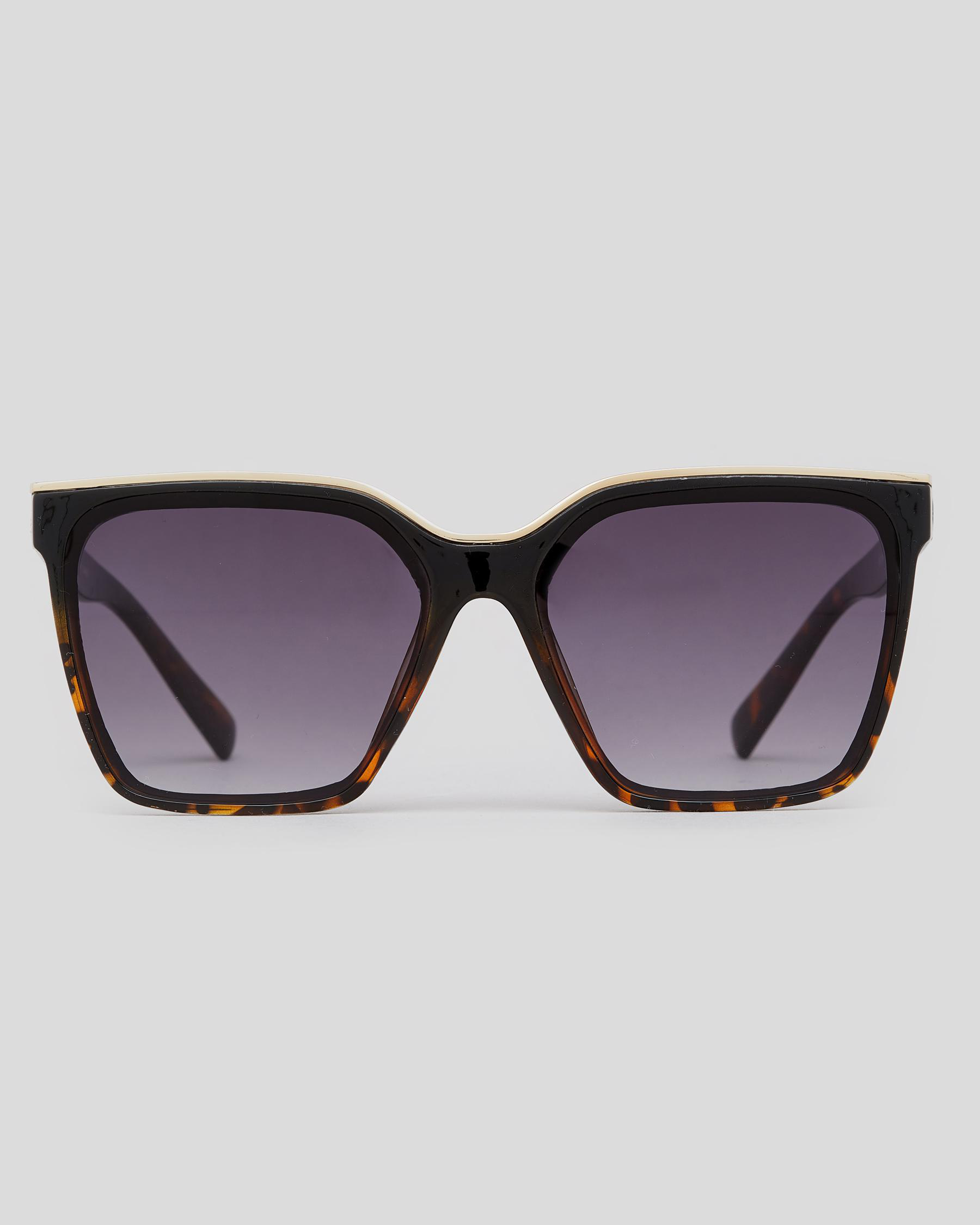 Shop Indie Eyewear Vaeda Sunglasses In Blacktort/smoke - Fast Shipping ...