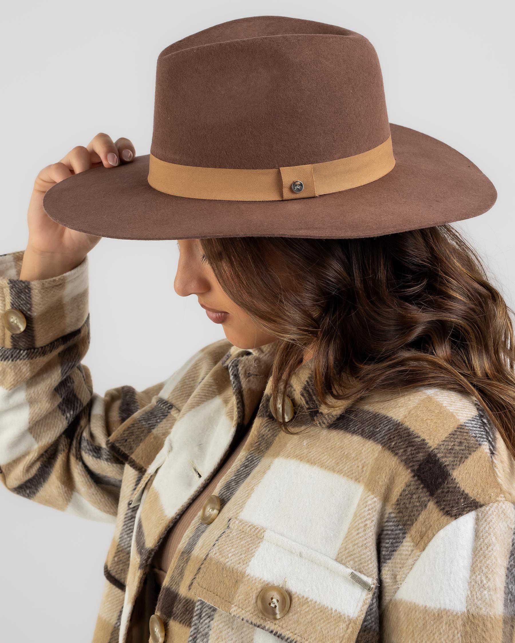 Shop Rusty Gisele Felt Hat In Chocolate - Fast Shipping & Easy Returns ...