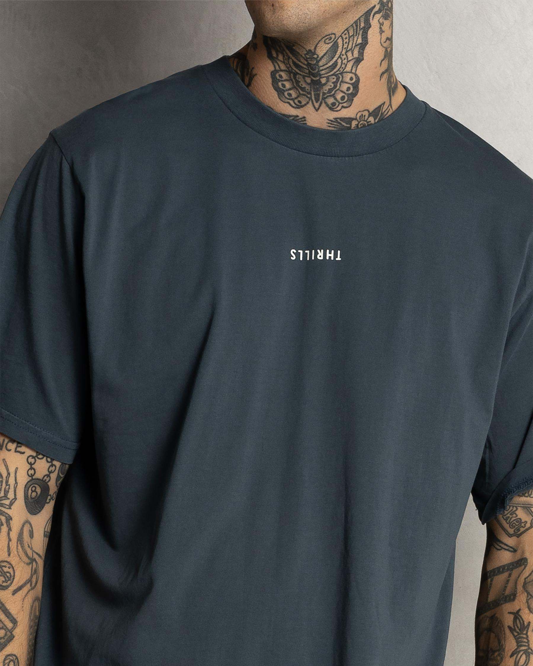 Shop Thrills Minimal Thrills Merch Fit T-Shirt In Dark Slate - Fast ...