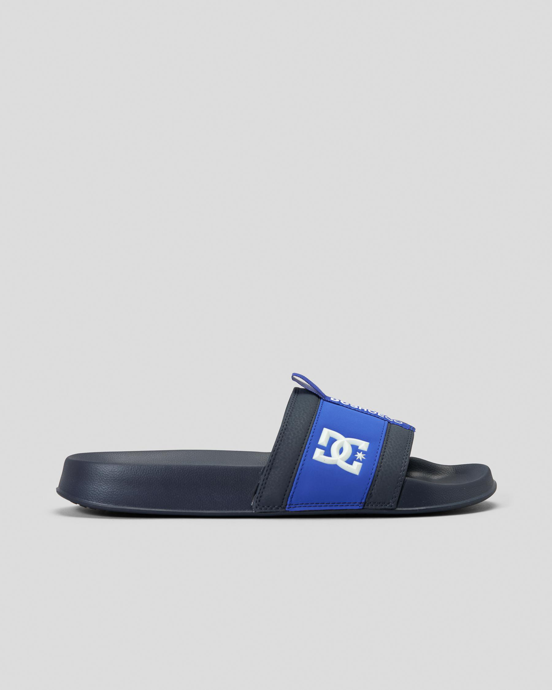 Shop DC Shoes Lynx Slides In Blue/blue/white - Fast Shipping & Easy ...