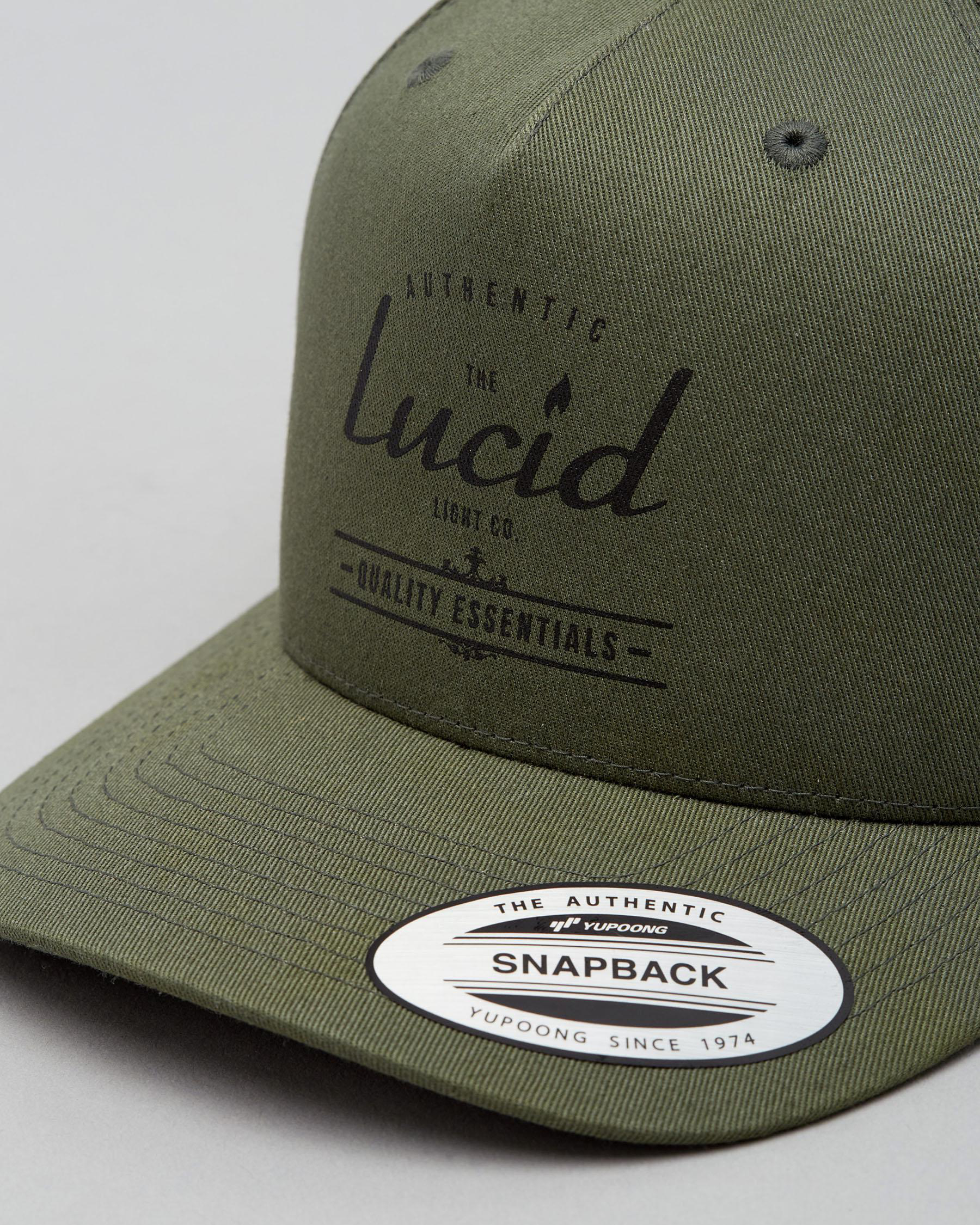 Lucid Wedge Snapback Cap In Olive - Fast Shipping & Easy Returns - City ...