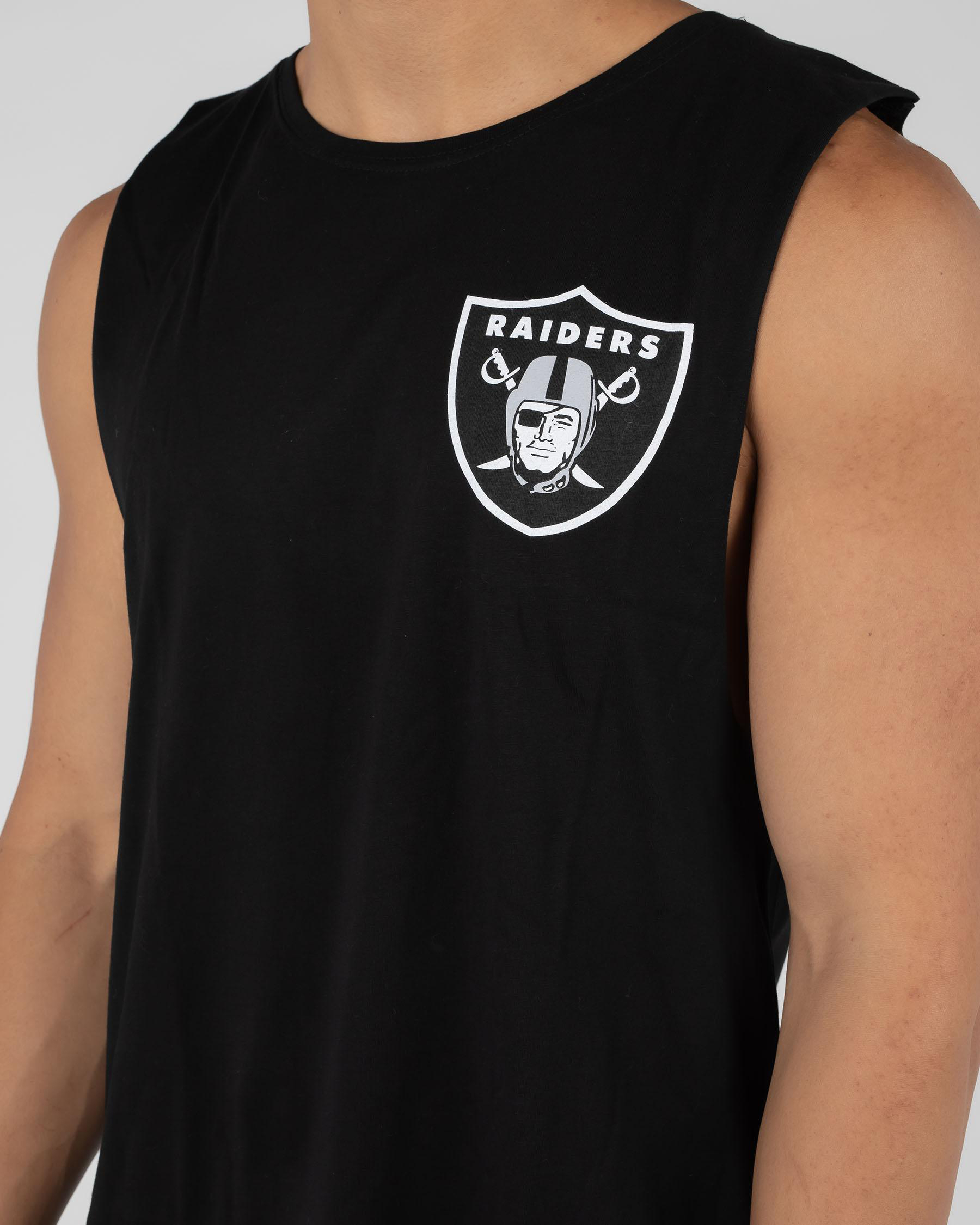 Shop Majestic Las Vegas Raiders Yisser Muscle Tank In Standard Black ...