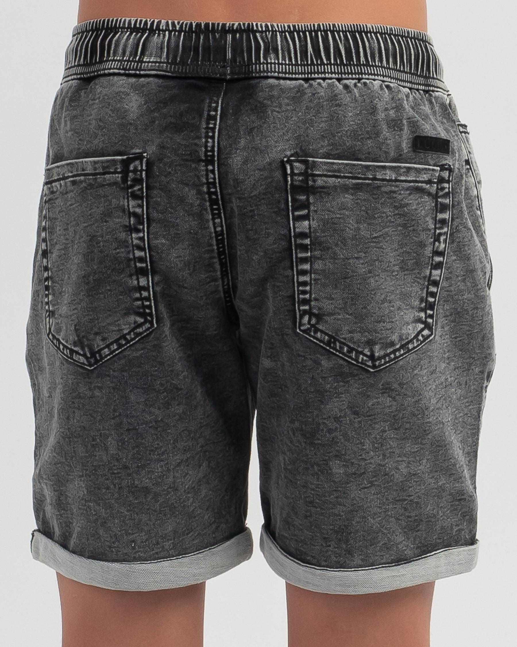 Shop Lucid Boys' Manic Walk Shorts In Black - Fast Shipping & Easy ...