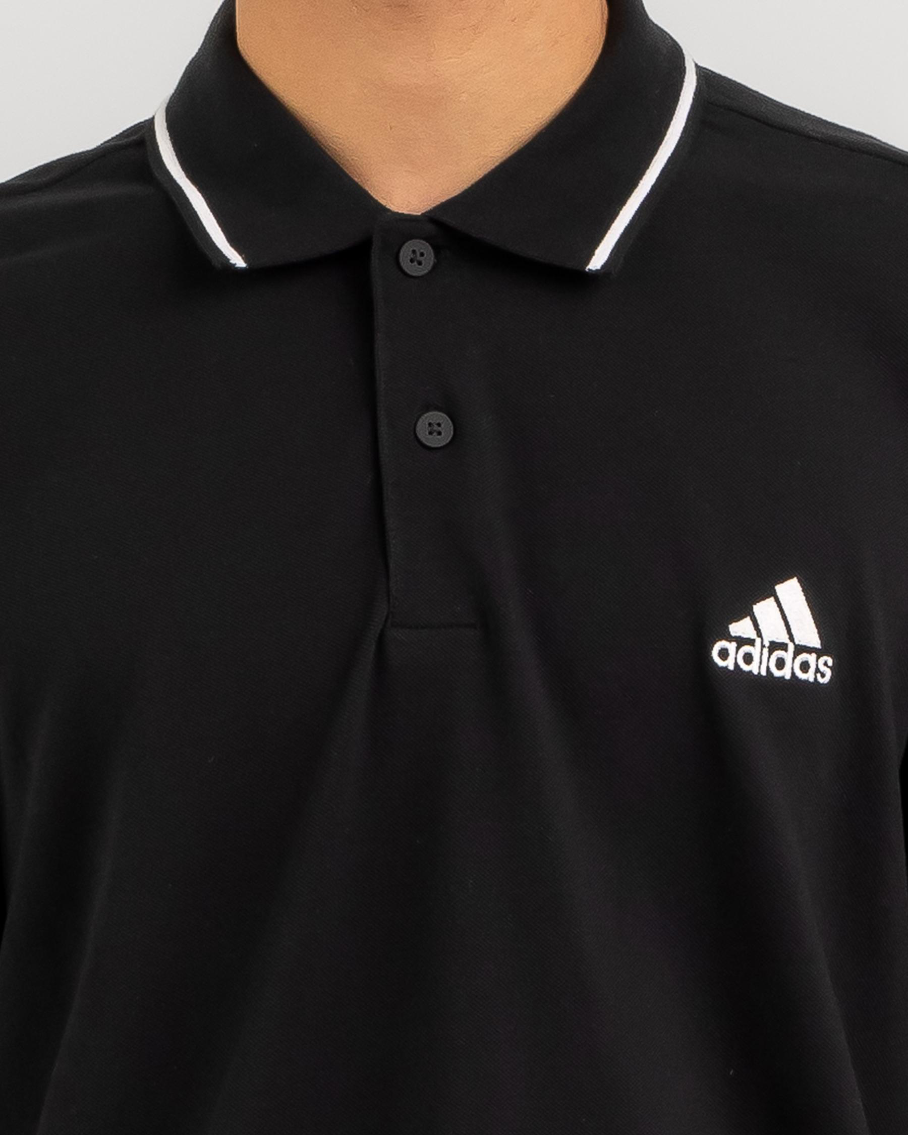 Shop adidas Small Logo Polo Shirt In Black - Fast Shipping & Easy ...