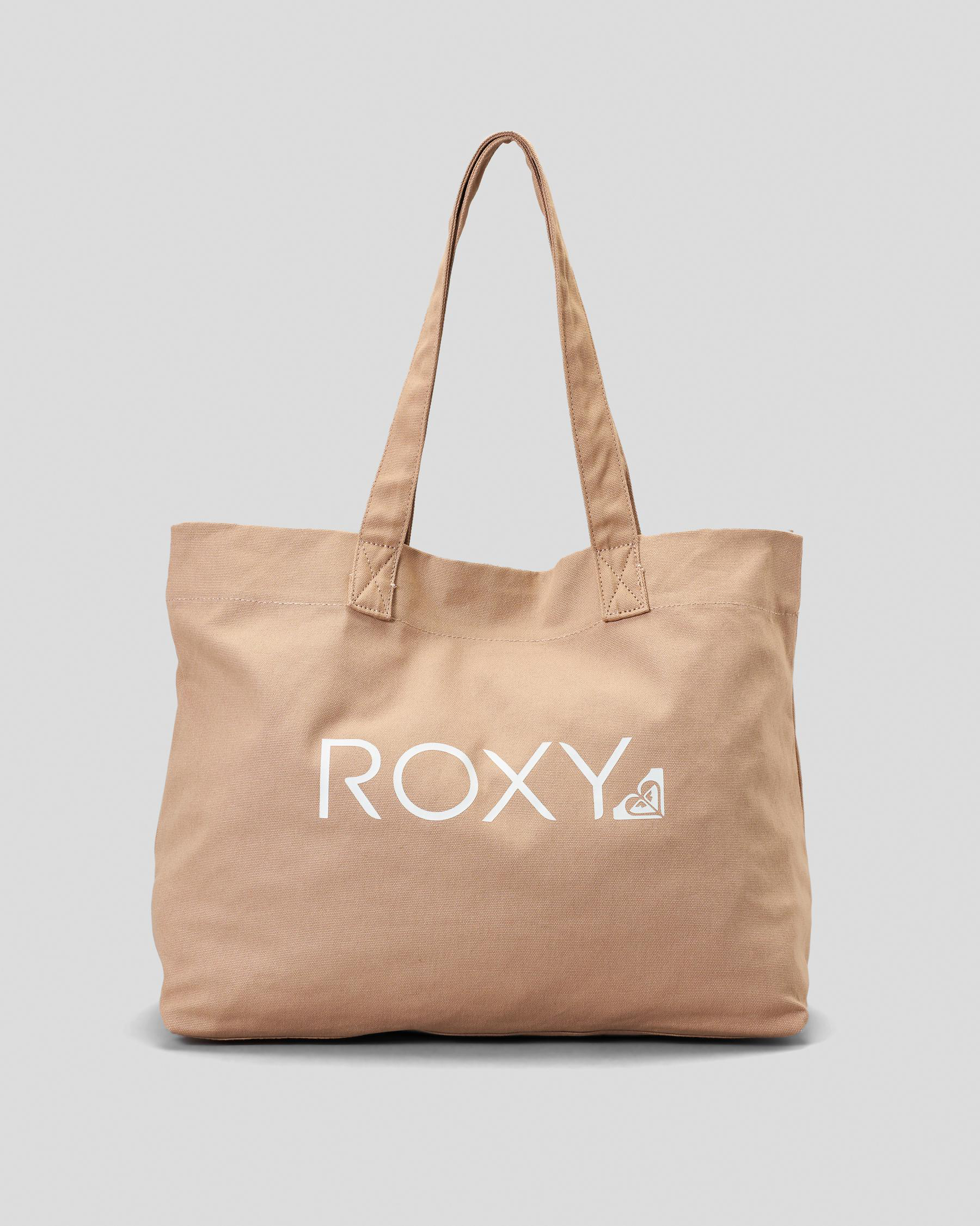 Shop Roxy Go For It Beach Bag In Warm Taupe - Fast Shipping & Easy ...