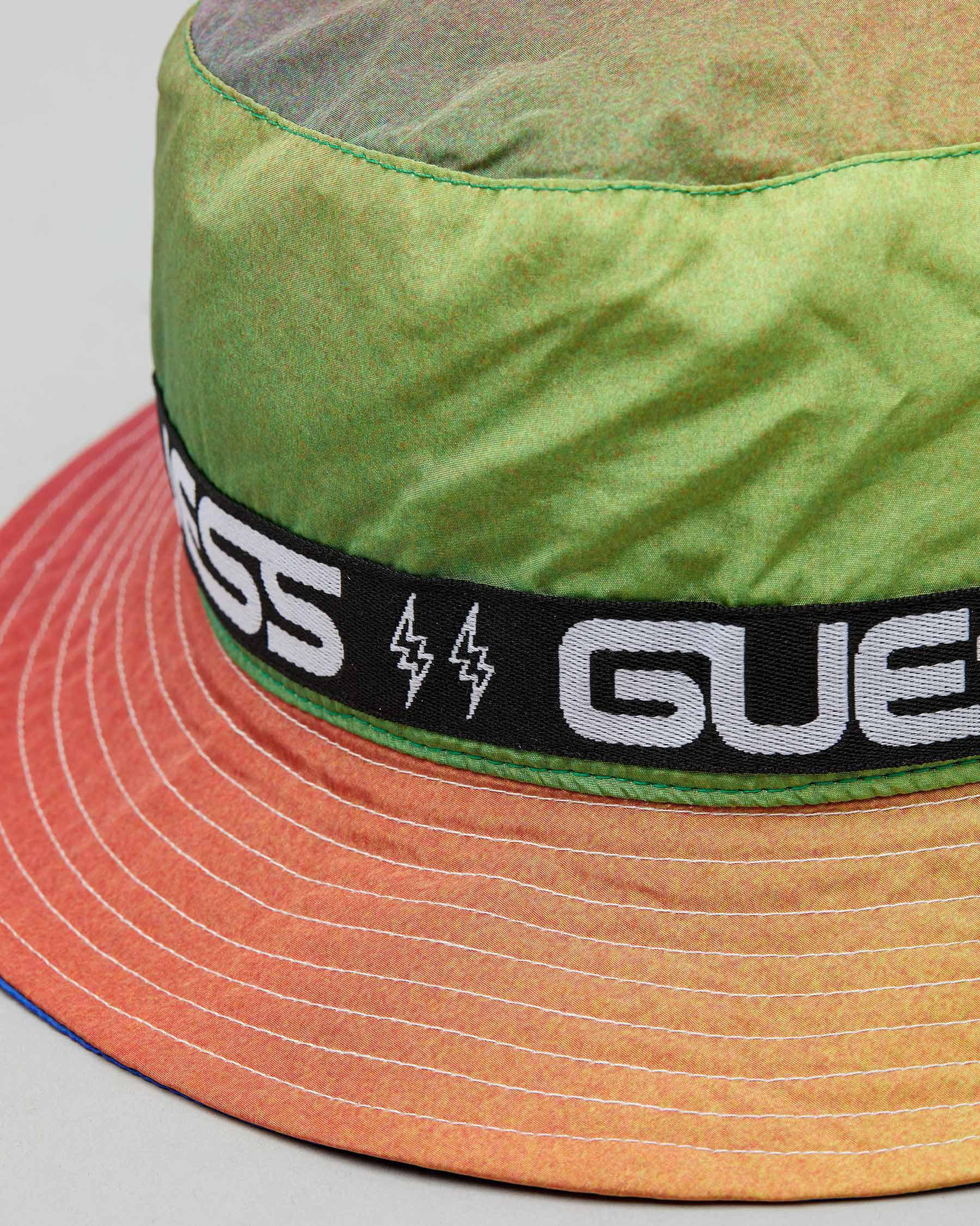 Shop GUESS Jeans Balvin Prism Bucket Hat In Prism Multi - Fast Shipping ...
