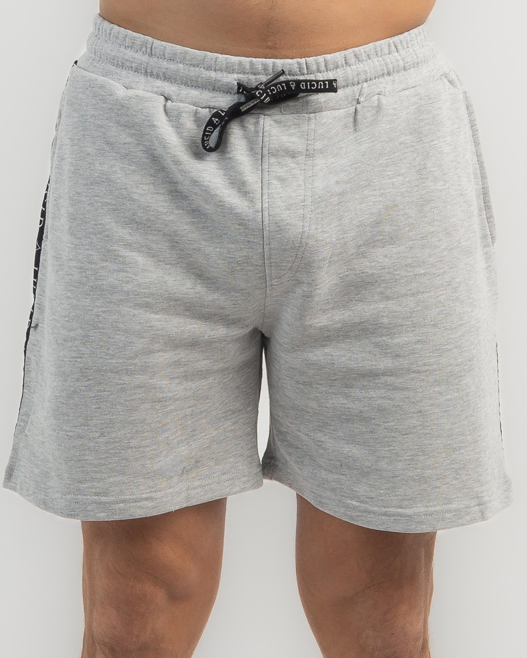 Shop Lucid Onset House Shorts In Light Grey Marle - Fast Shipping ...