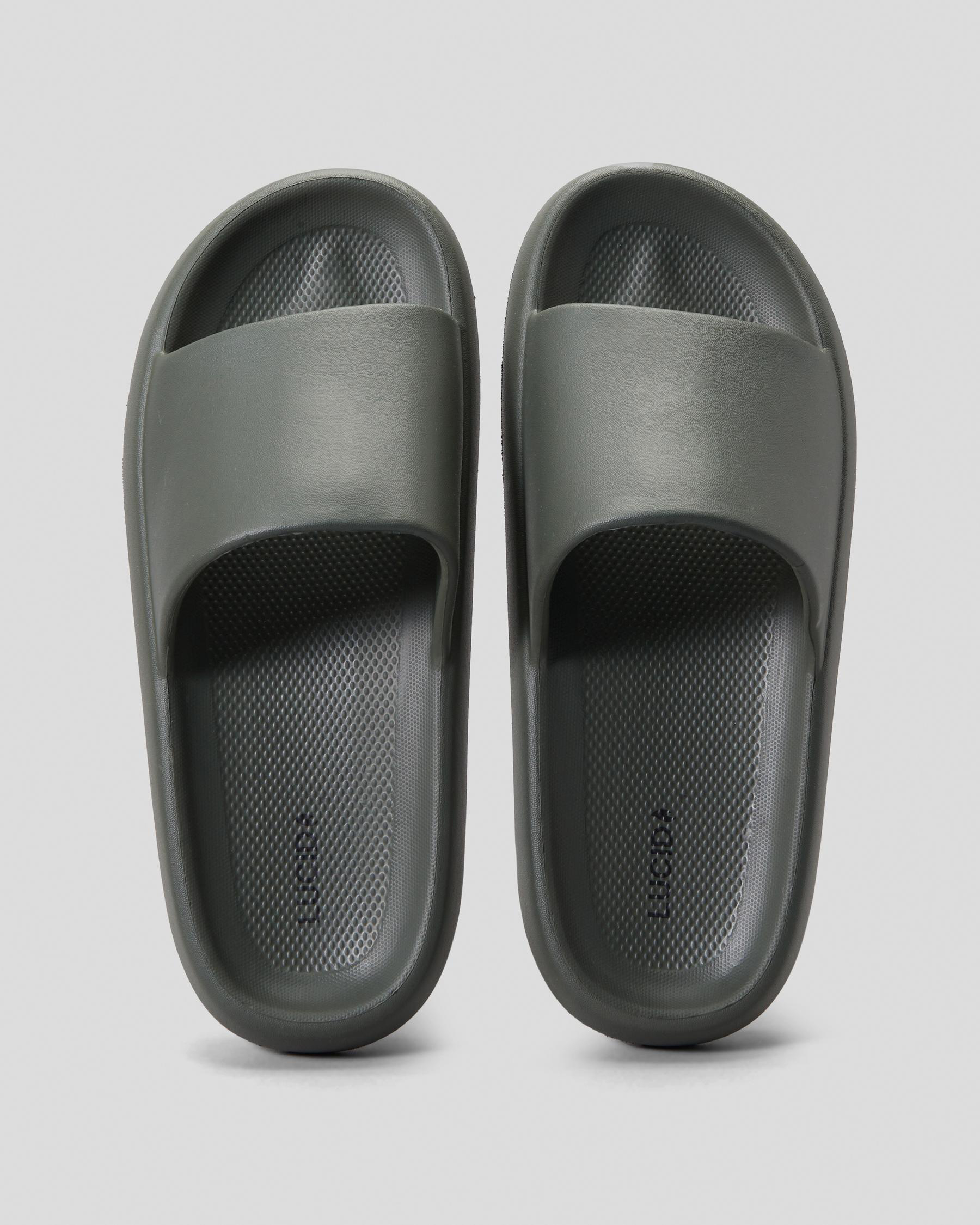 Lucid Rebound Slides In Olive Green - Fast Shipping & Easy Returns ...