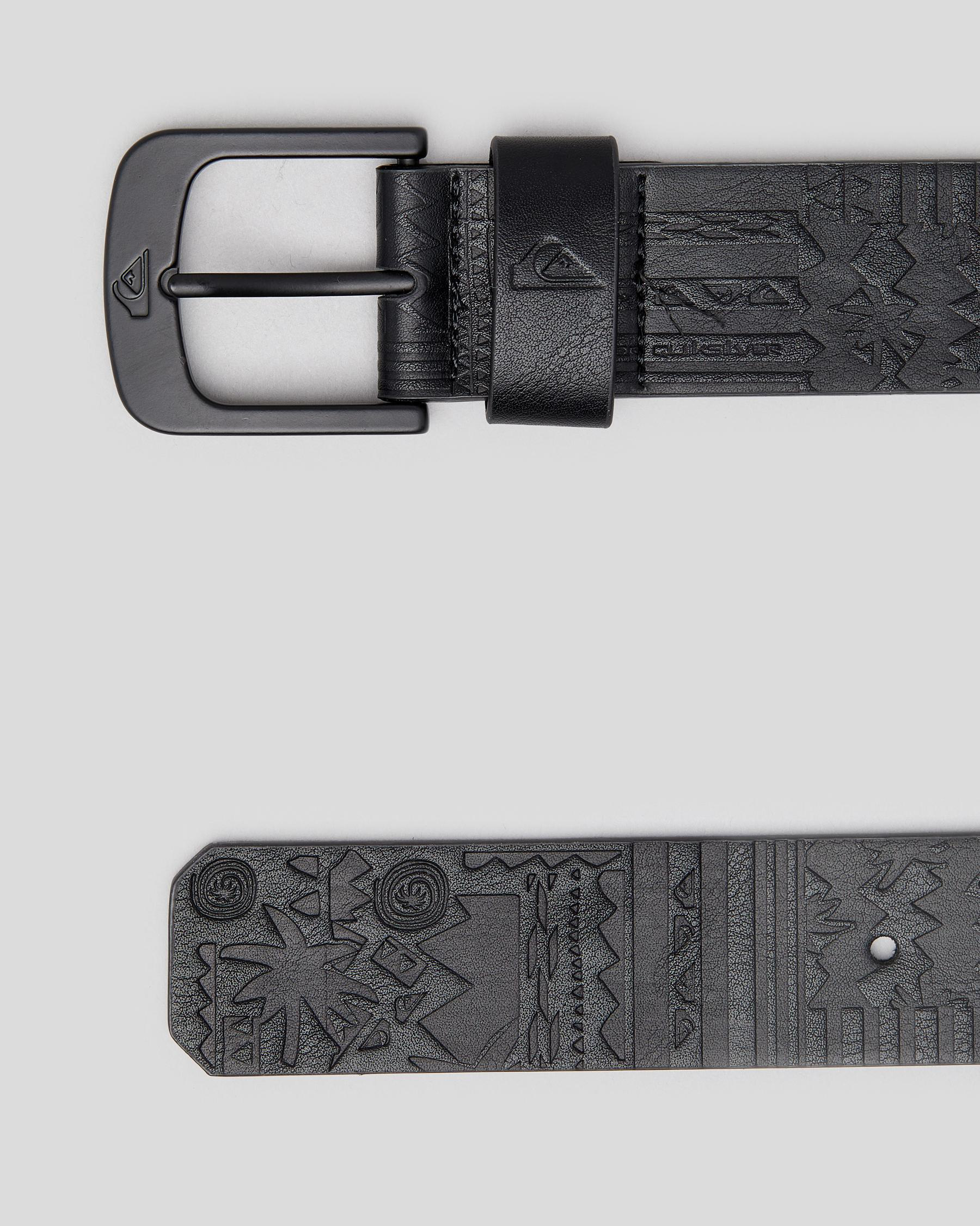 Shop Quiksilver Bon Primo Belt In Black - Fast Shipping & Easy Returns ...
