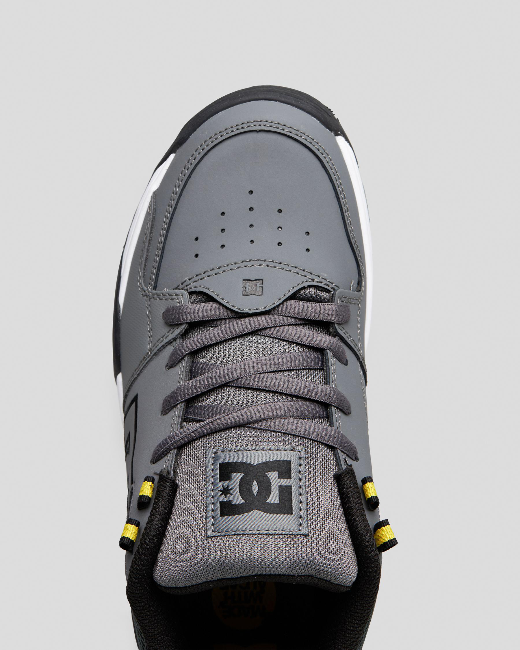 Shop DC Shoes Versatile Shoes In Grey/yellow - Fast Shipping & Easy ...