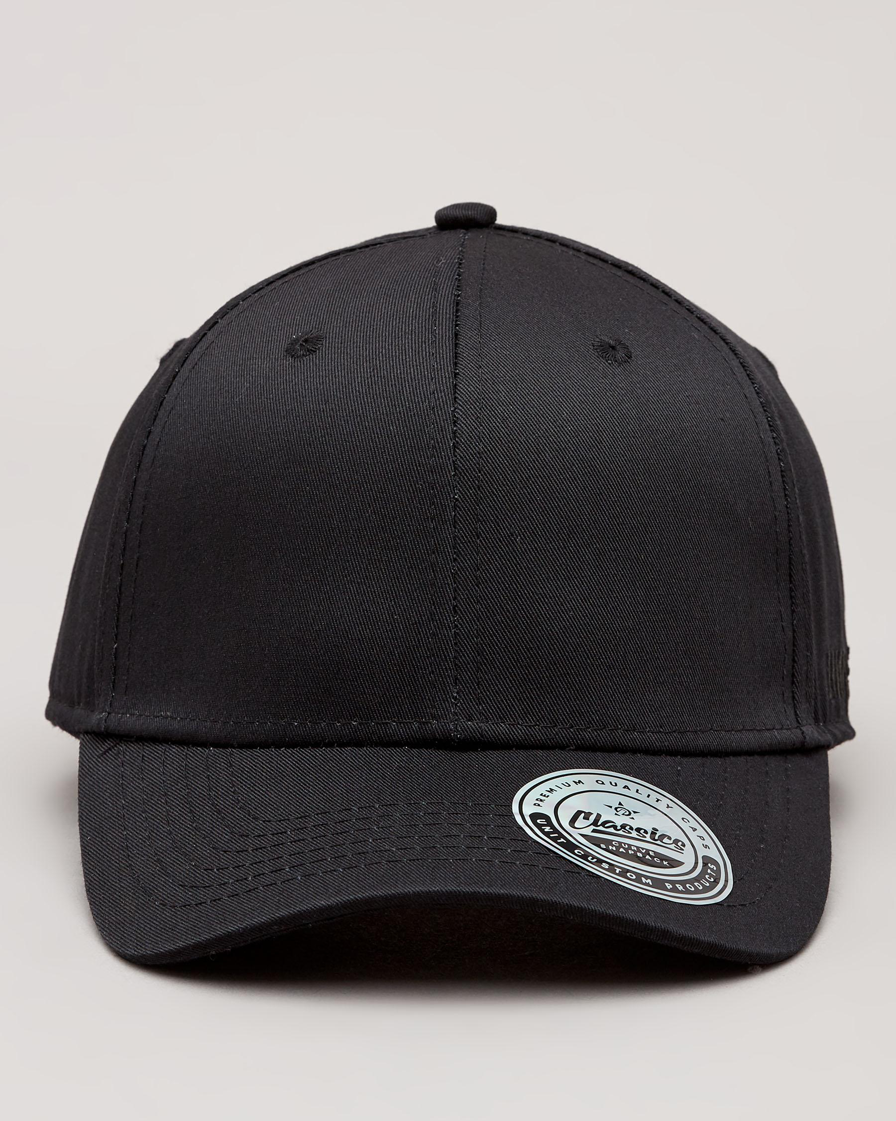 Shop Unit Classic Snapback Cap In Black - Fast Shipping & Easy Returns - City Beach Australia