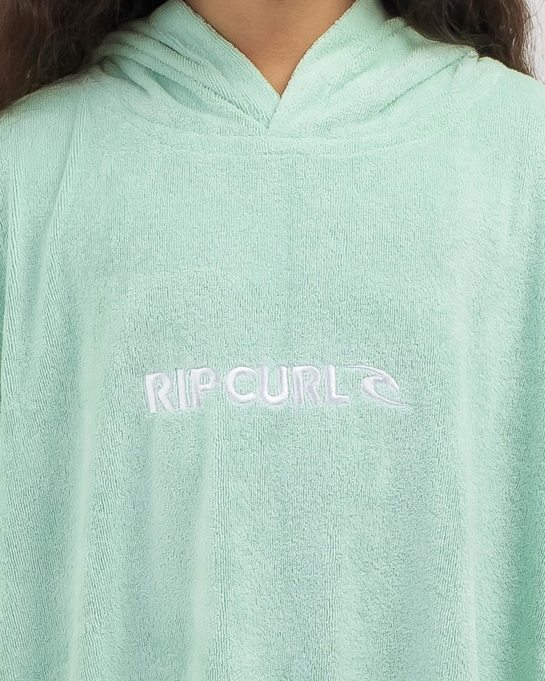 Shop Rip Curl Girls' Classic Surf Hooded Towel In Mint - Fast Shipping ...