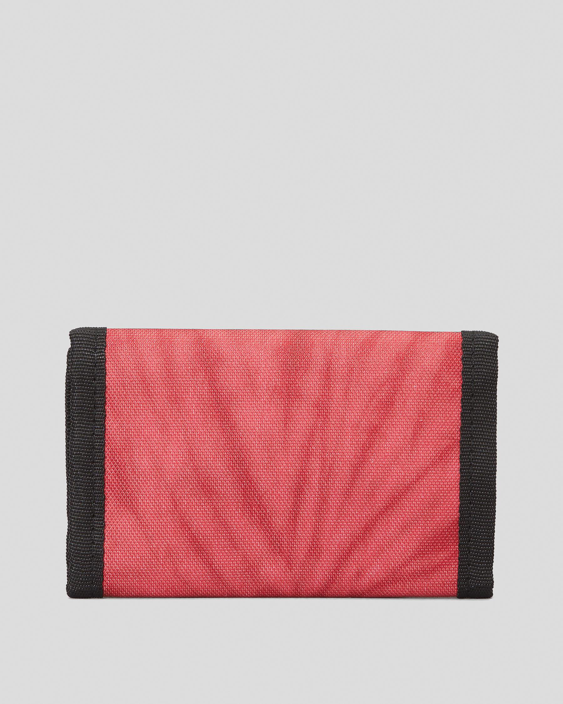 Shop Santa Cruz Bone Slasher Tri-Fold Wallet In Red Tie Dye - Fast ...
