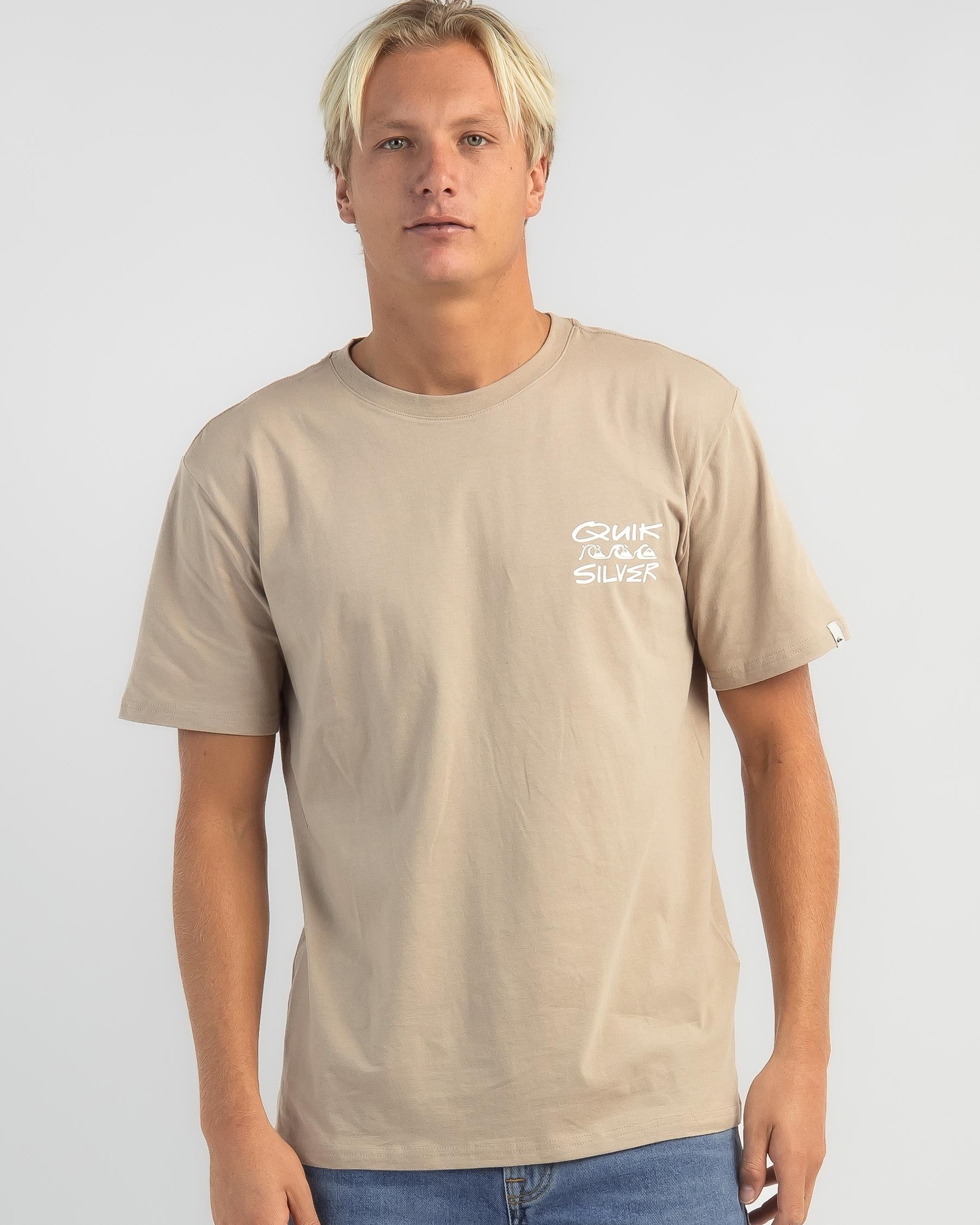 Shop Quiksilver Quik Frame T-Shirt In Goat - Fast Shipping & Easy ...