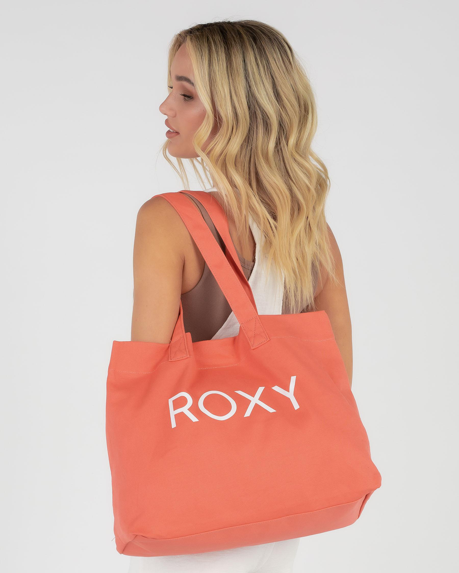 Shop Roxy Go For It Beach Bag In Deep Sea Coral - Fast Shipping & Easy ...