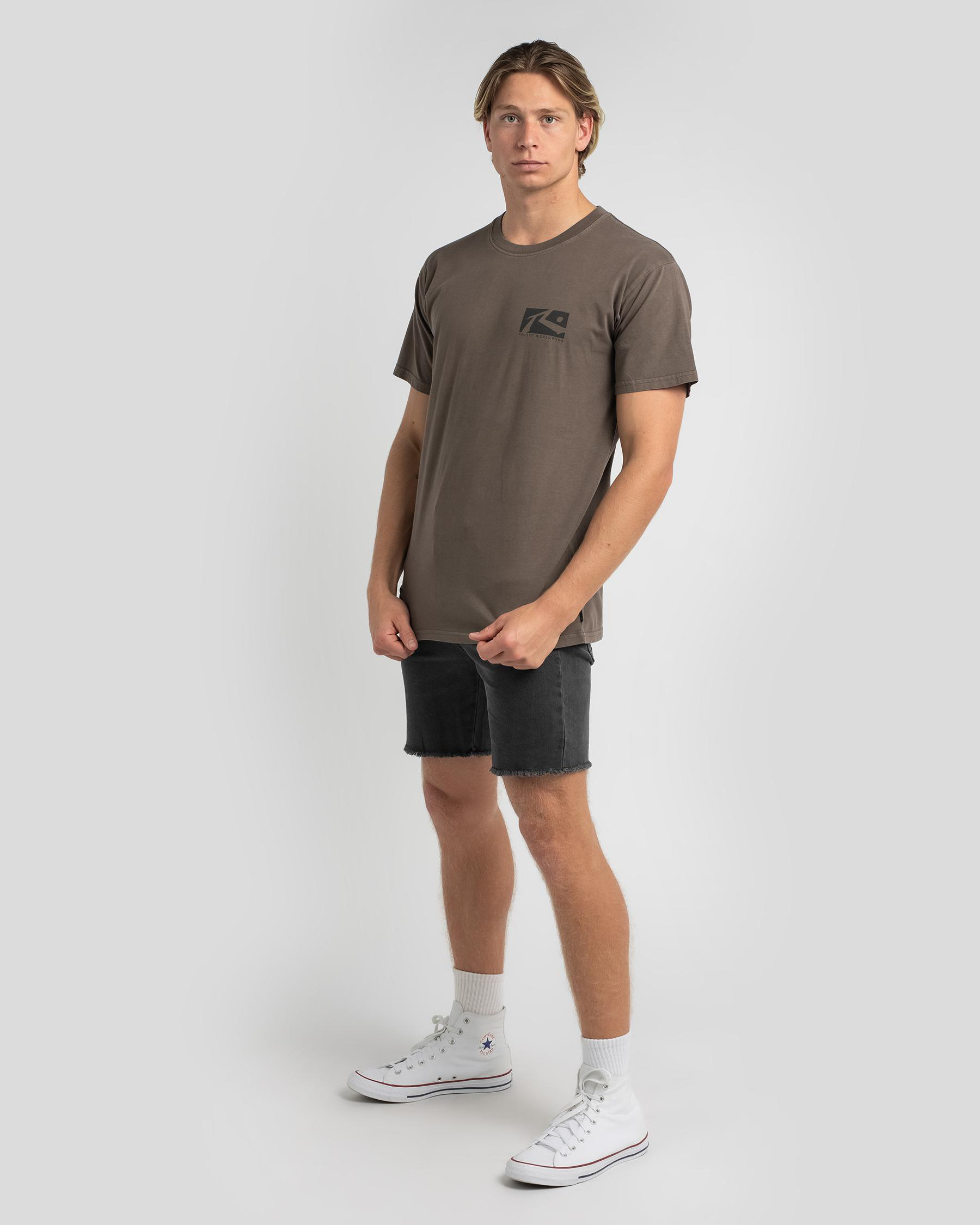 Shop Rusty Washed In T-Shirt In Falcon - Fast Shipping & Easy Returns ...