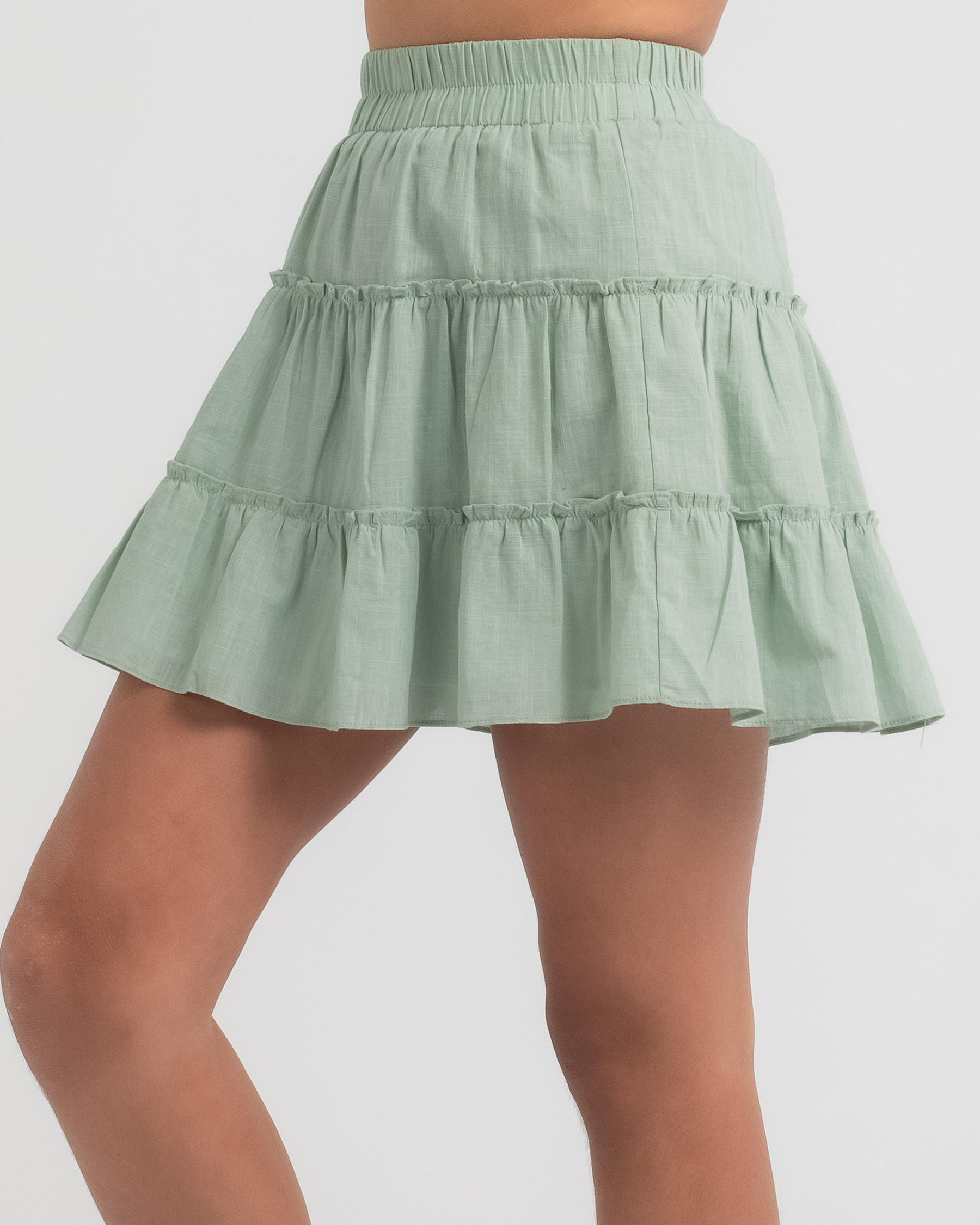 Shop Mooloola Girls' Leta Skirt In Sage - Fast Shipping & Easy Returns ...