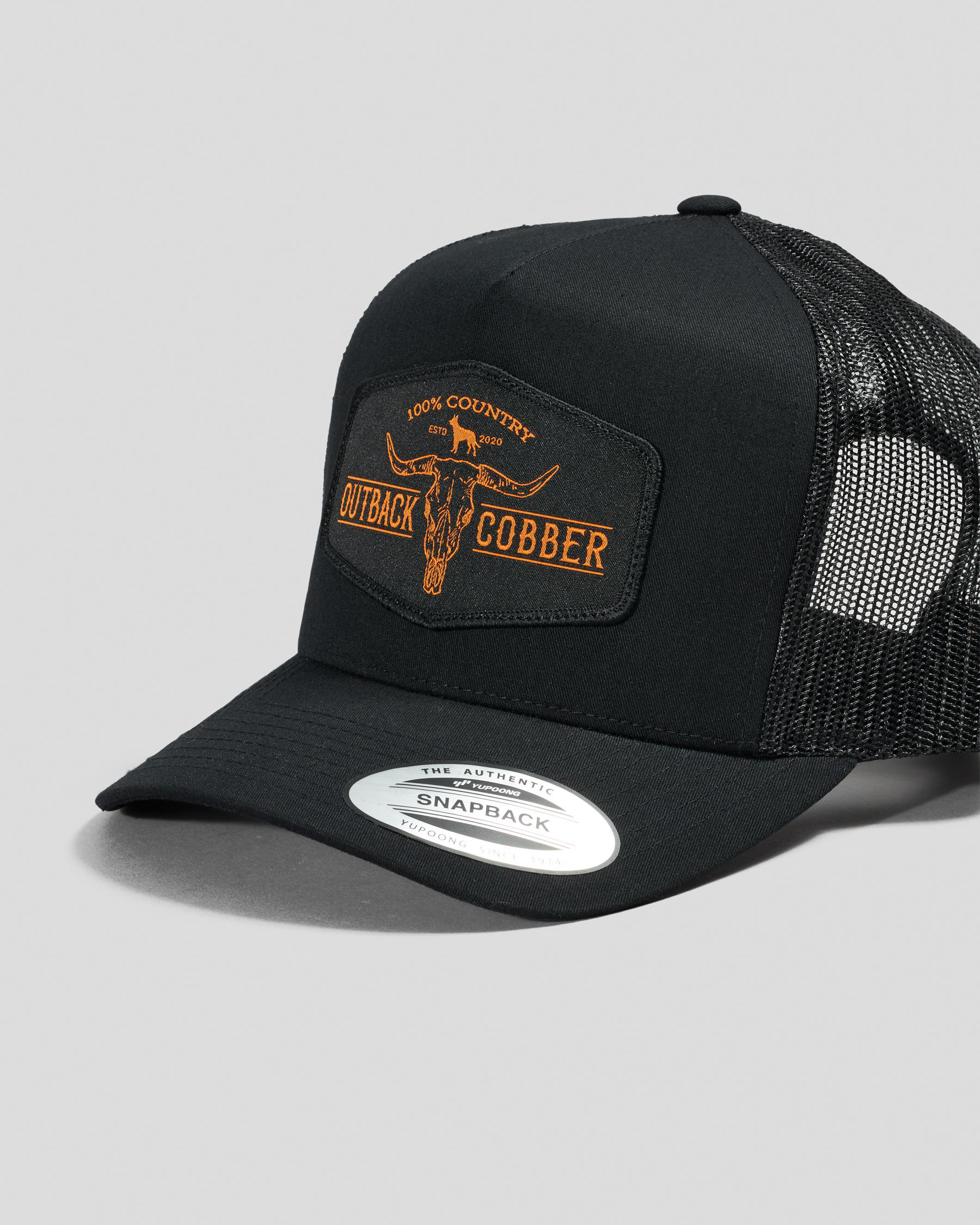 Shop Outback Cobber Urban Trucker Cap In Black - Fast Shipping & Easy ...