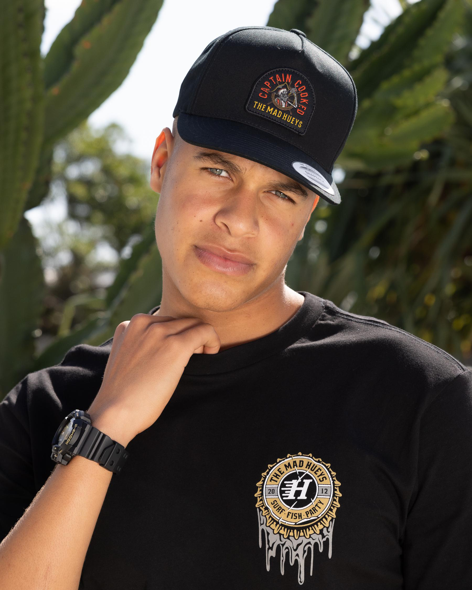 The Mad Hueys Cooked Captain Twill Snapback Cap In Black - FREE ...