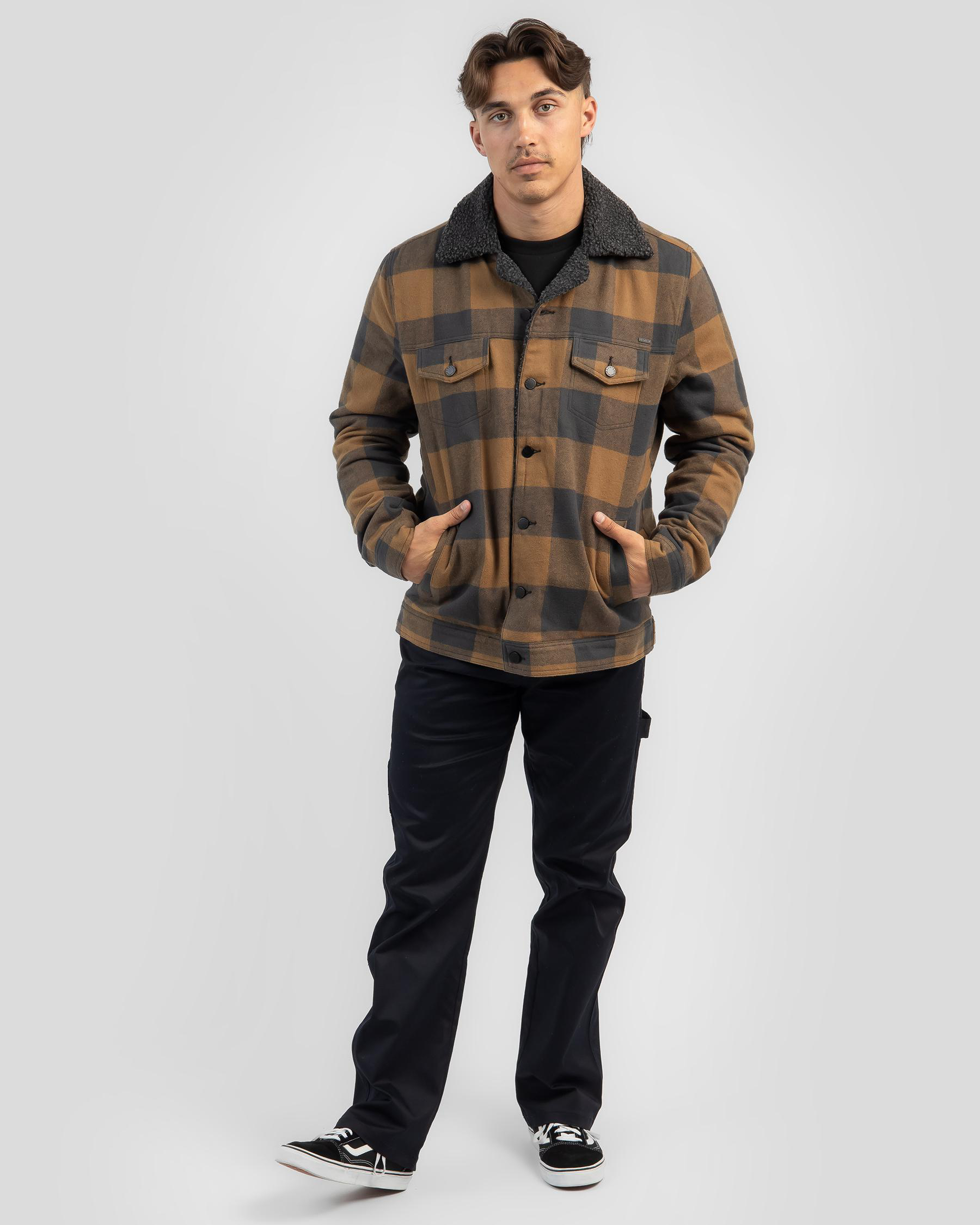 Shop Dexter Lookout Jacket In Grey/tan - Fast Shipping & Easy Returns ...