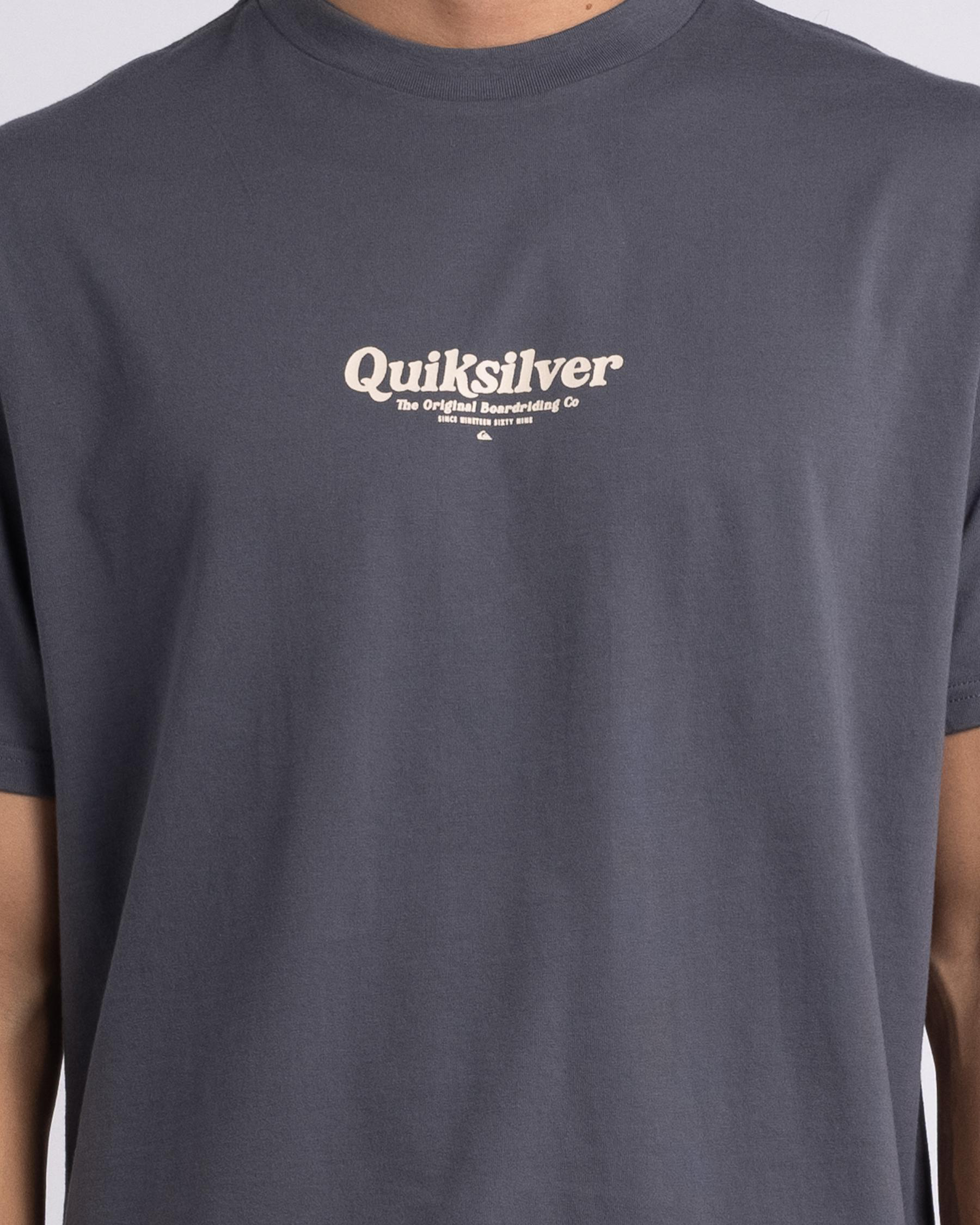 Shop Quiksilver Whitewash T-Shirt In Iron Gate - Fast Shipping & Easy ...
