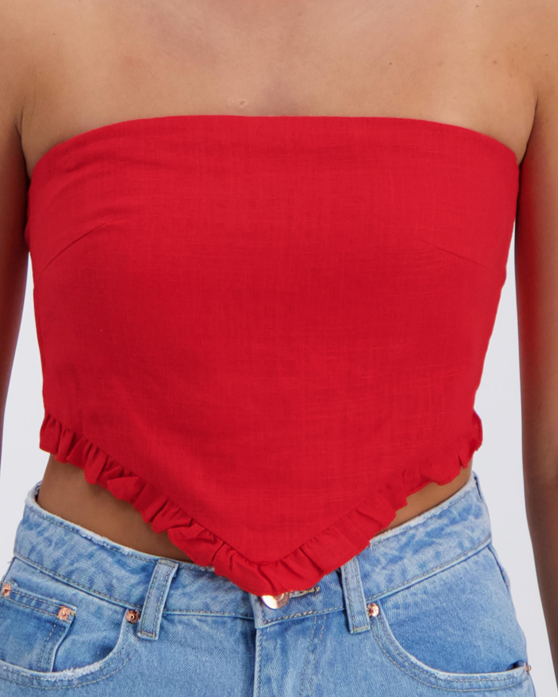 Shop Mooloola Firefly Tube Top In Red - Fast Shipping & Easy Returns ...