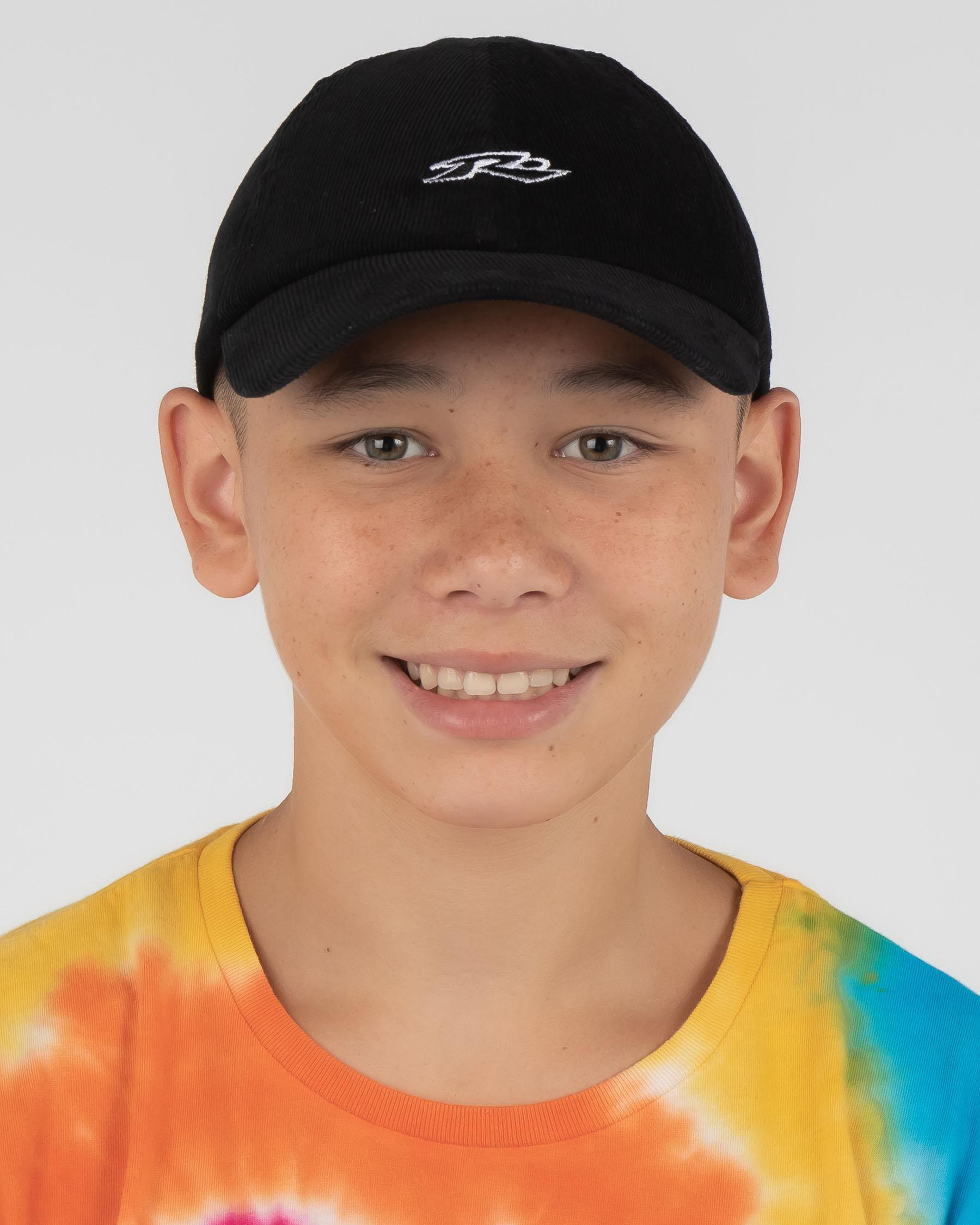 Shop Rusty Boys' Rage Textured Adjustable Cap In Black - Fast Shipping ...
