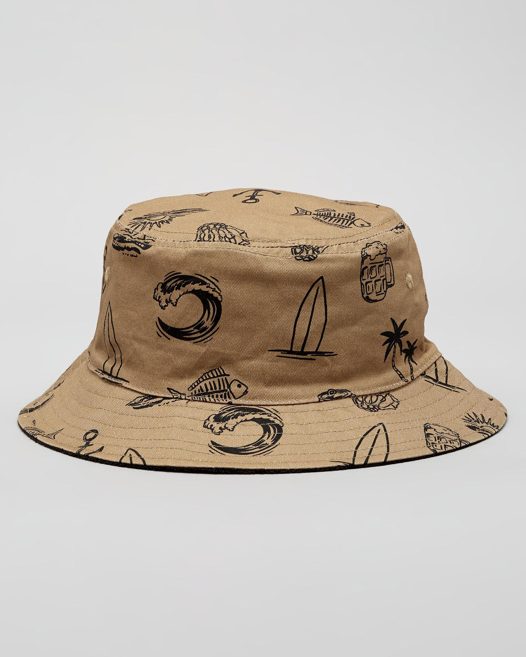 Shop Salty Life Salty Life Tanned Bucket Hat In Sand/black - Fast ...